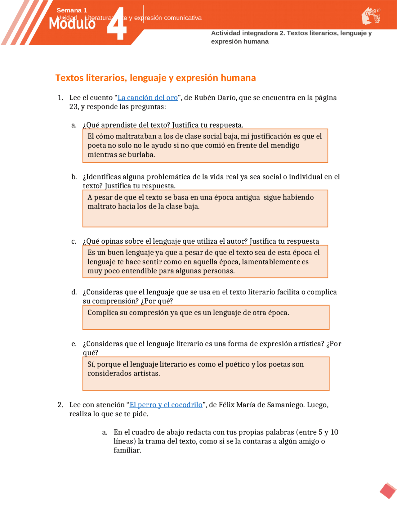 Prepa En Linea Actividad Intregadora 2 Moludo 4 Docsity