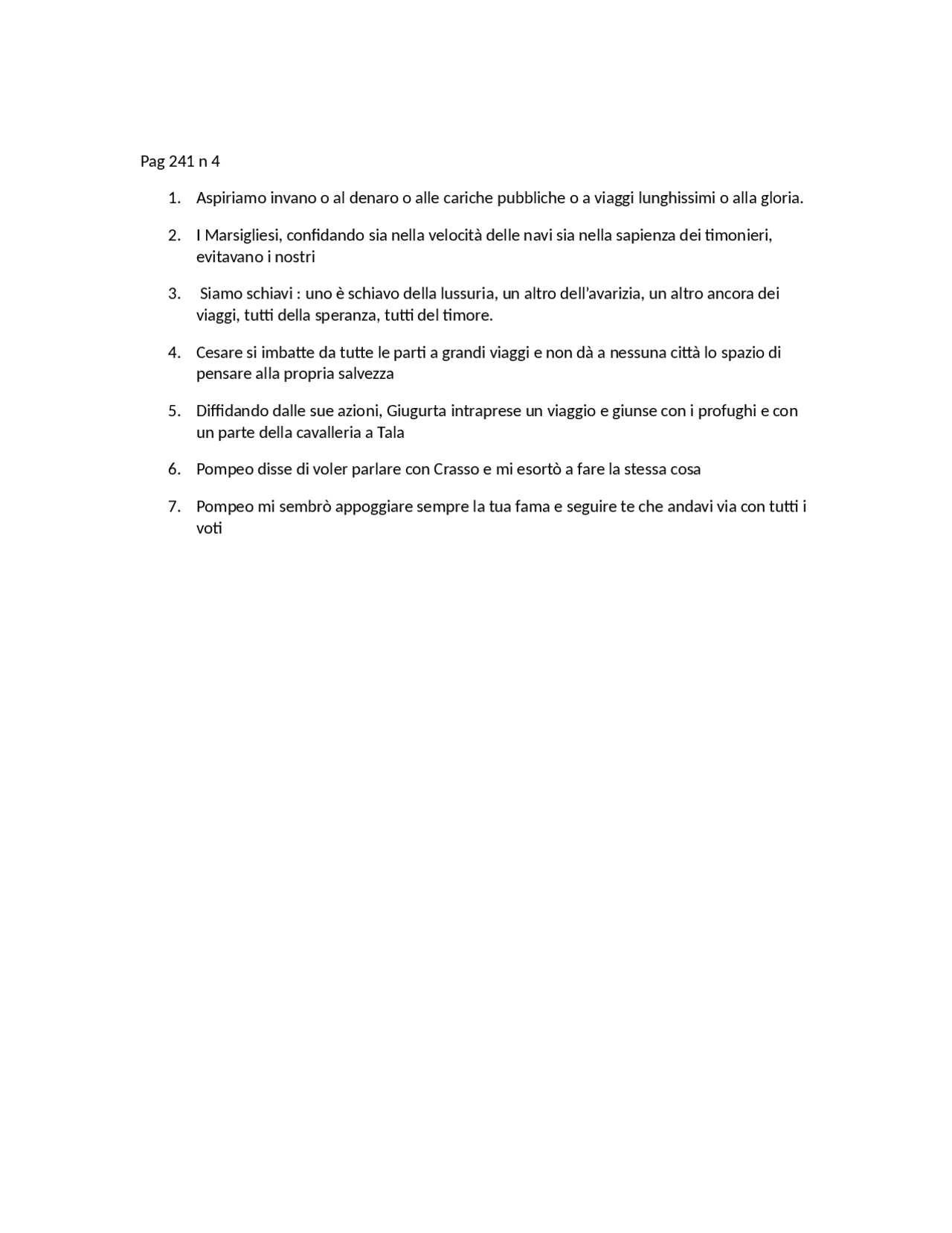Versioni Latino Latino Docsity