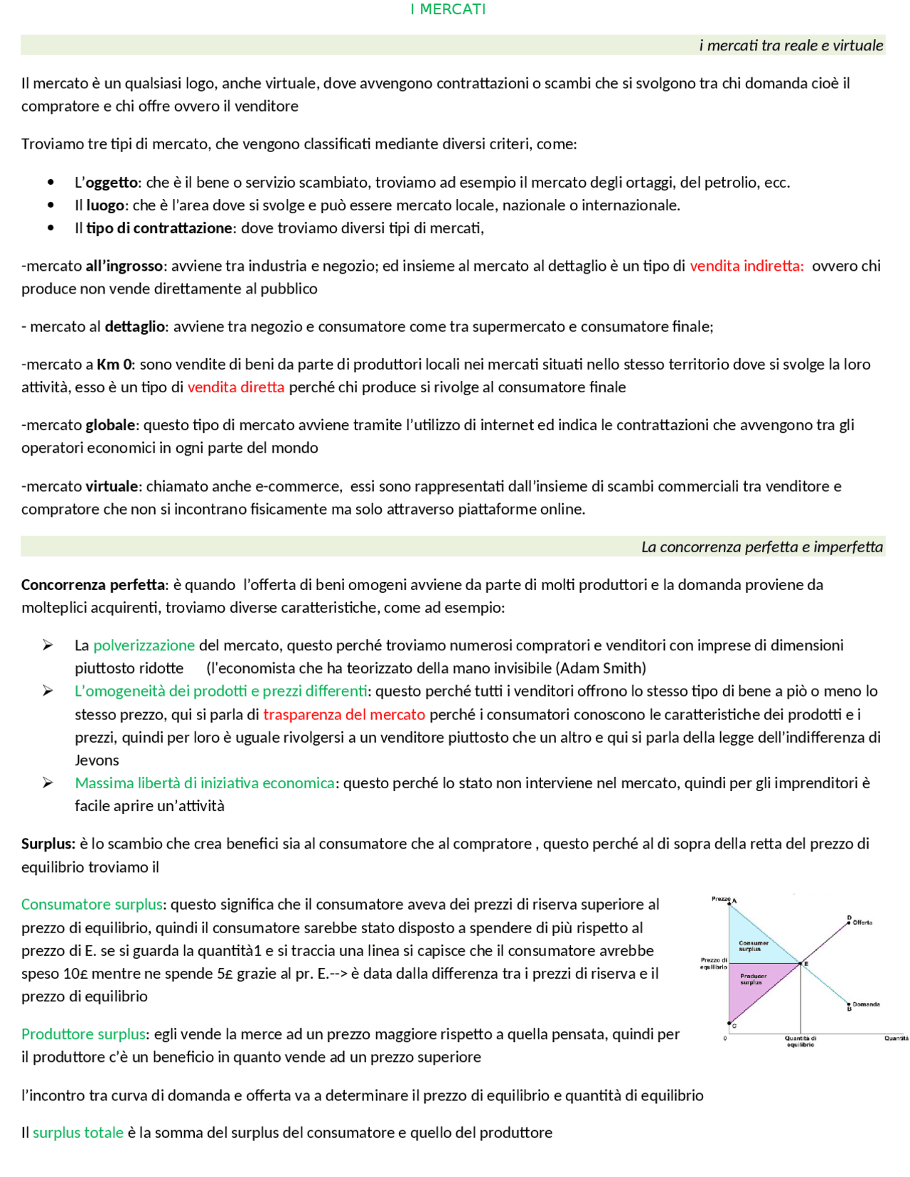 I Mercati Tra Reale E Virtuale Docsity