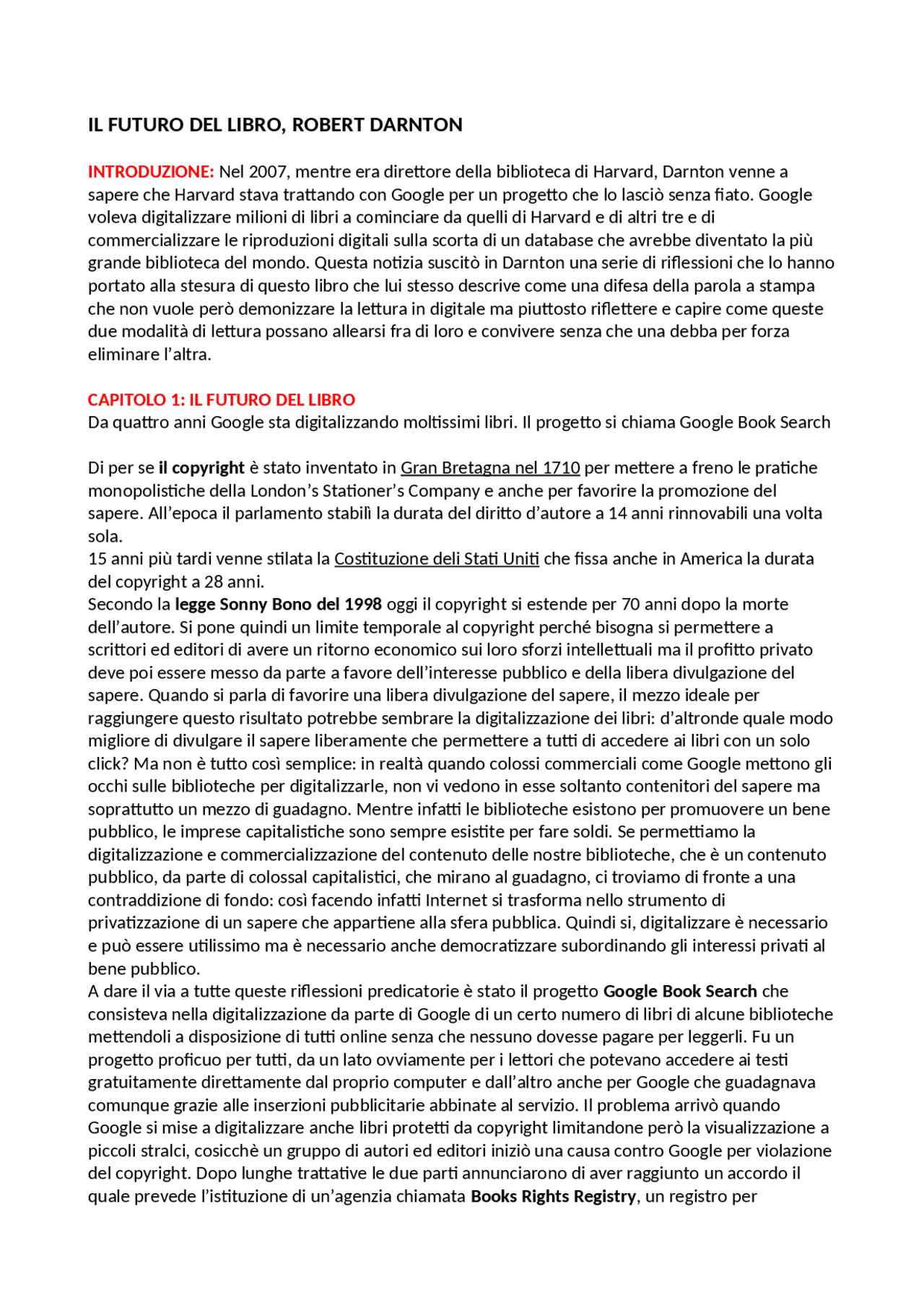 Il Futuro Del Libro Robert Darnton Docsity