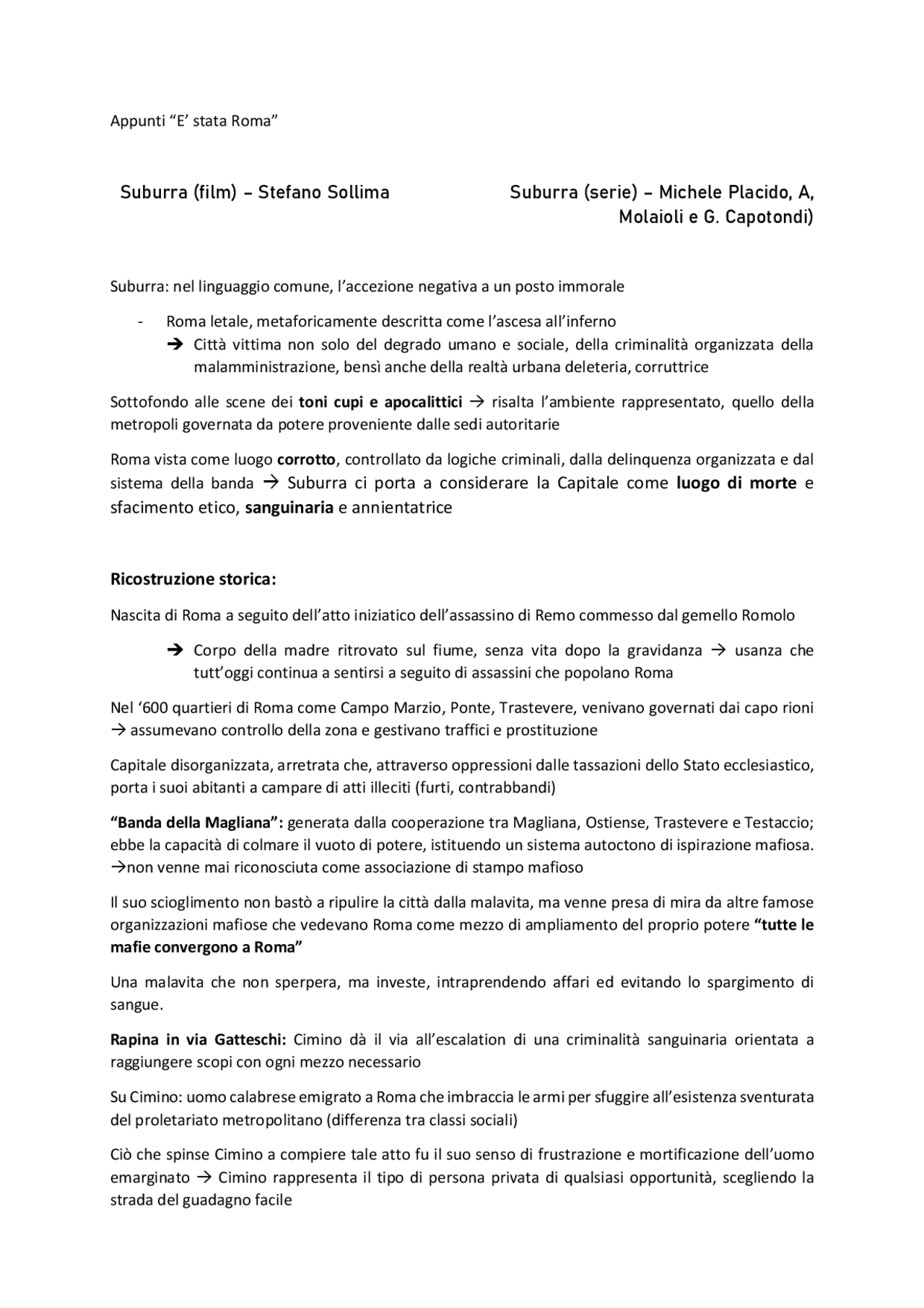 Riassunto Libro è Stata Roma Docsity