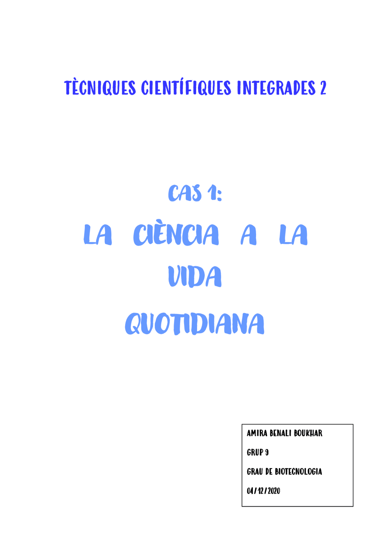 Informe del cas 1 tci2 - Docsity