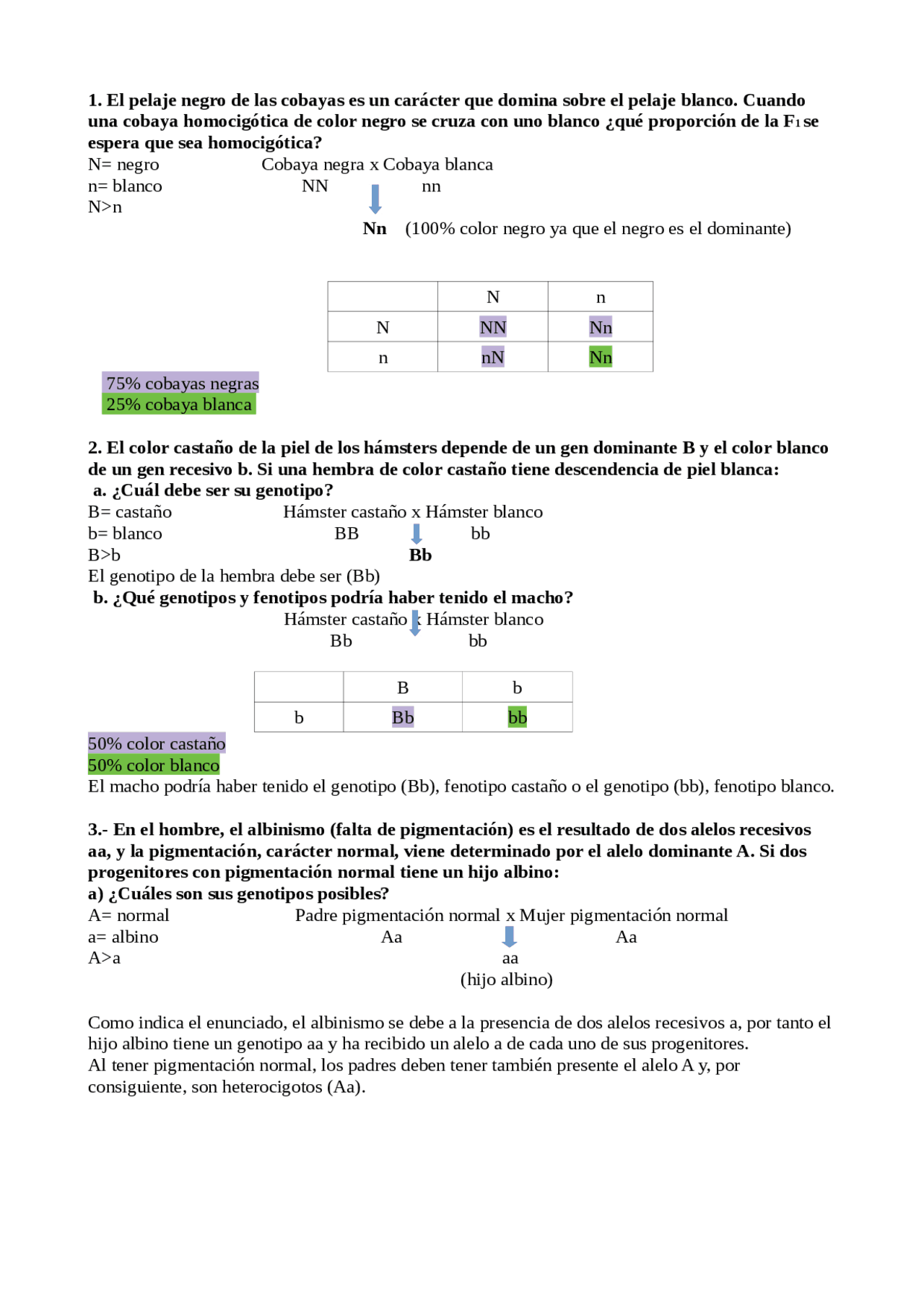 Problemas Resueltos De Genética Ejercicios De Biología Docsity