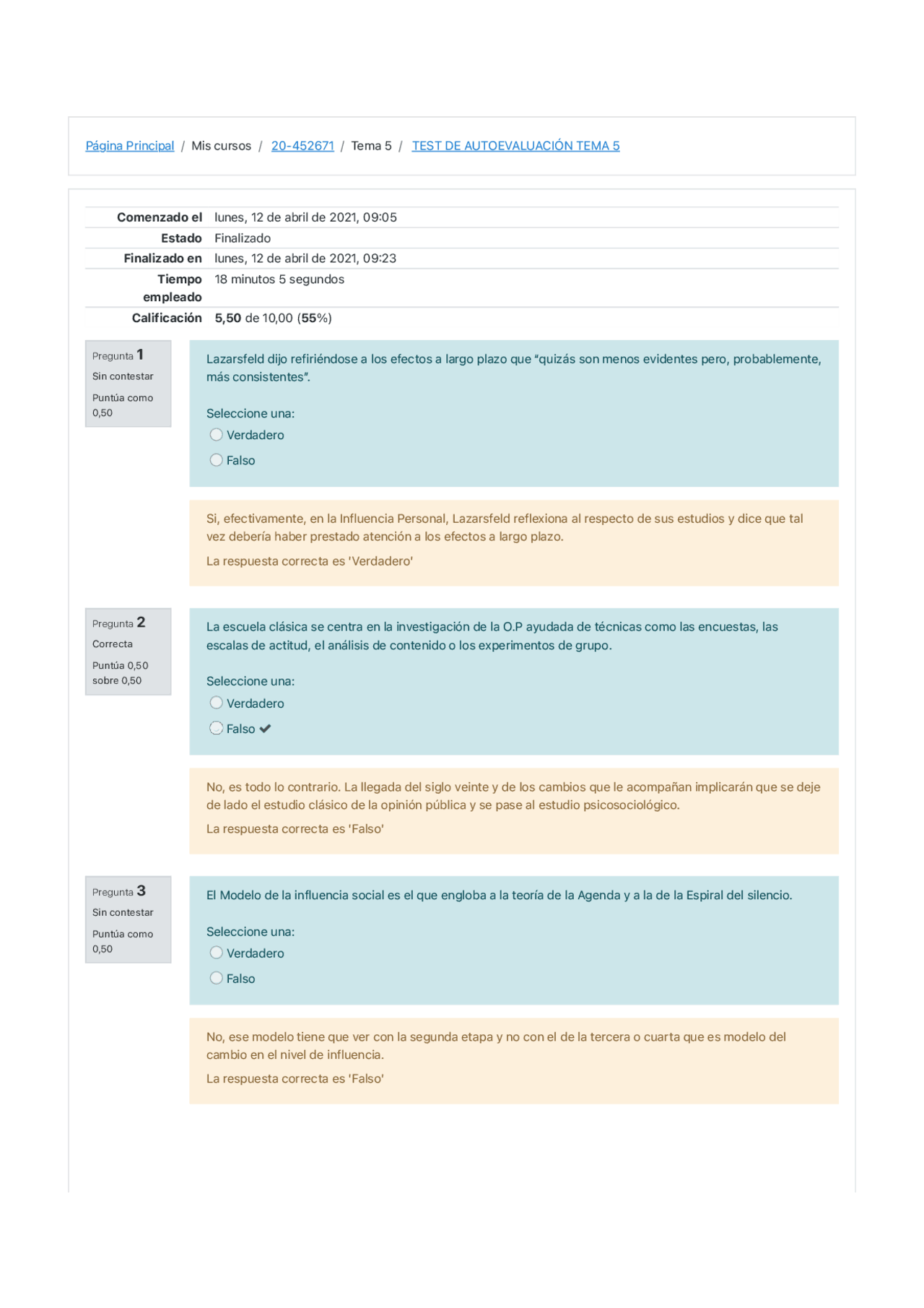 Test Opinión Pública Tema 5 Docsity