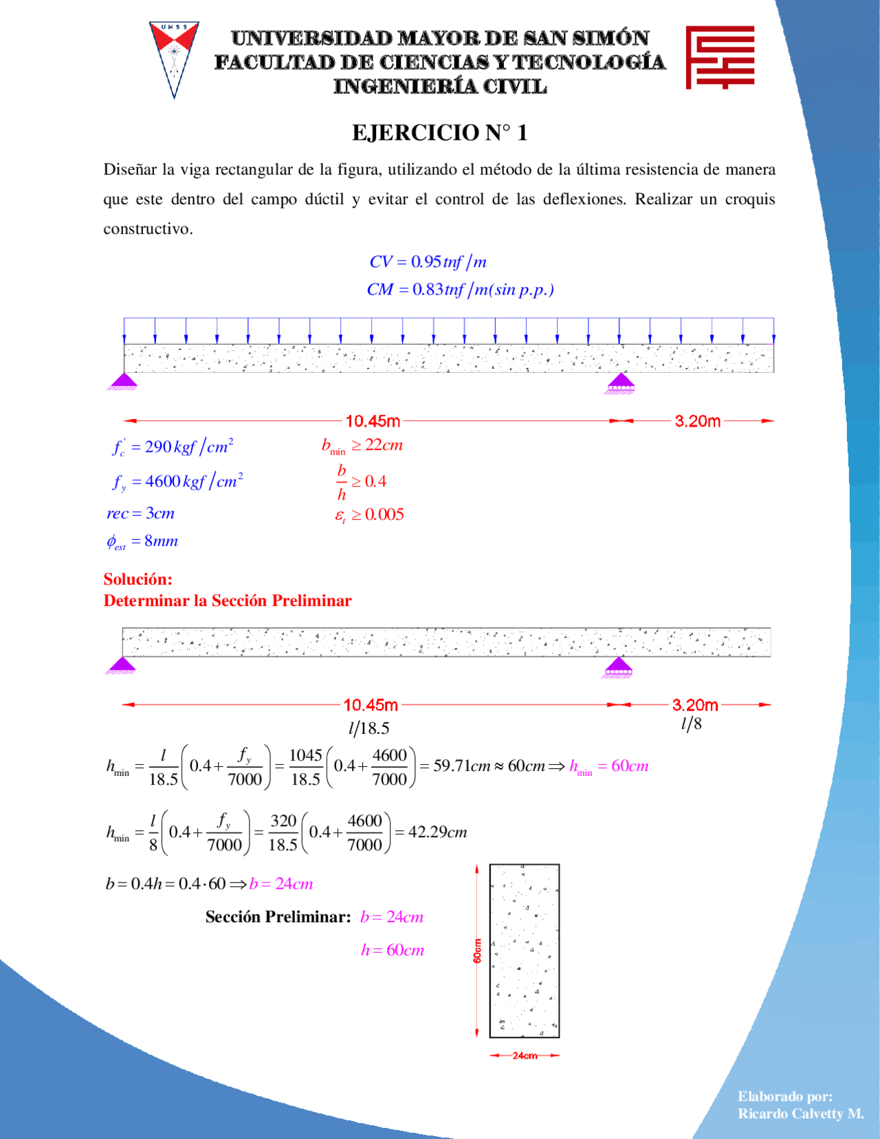 Ejercicio Hormigón Armado Docsity