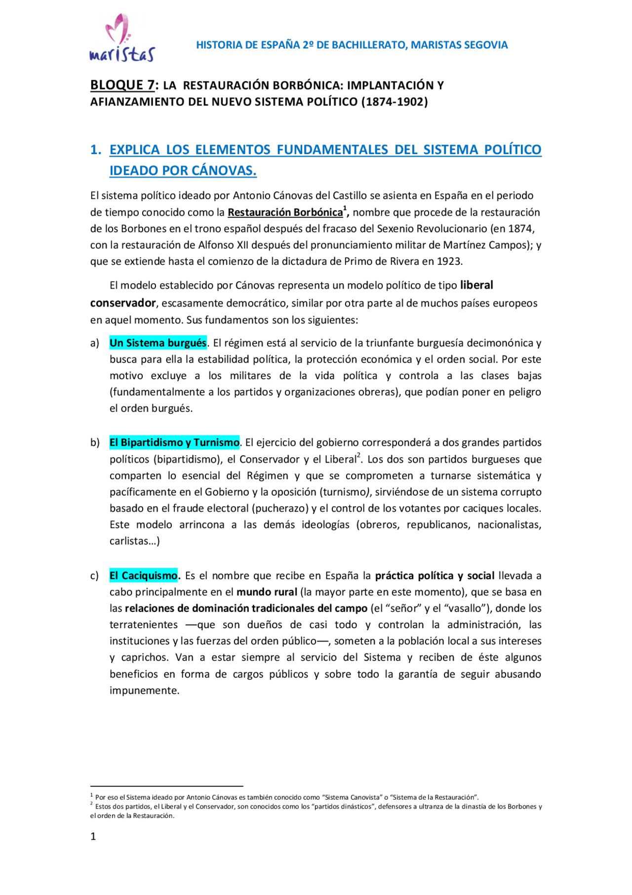 Historia De España Bloques Ebau Docsity