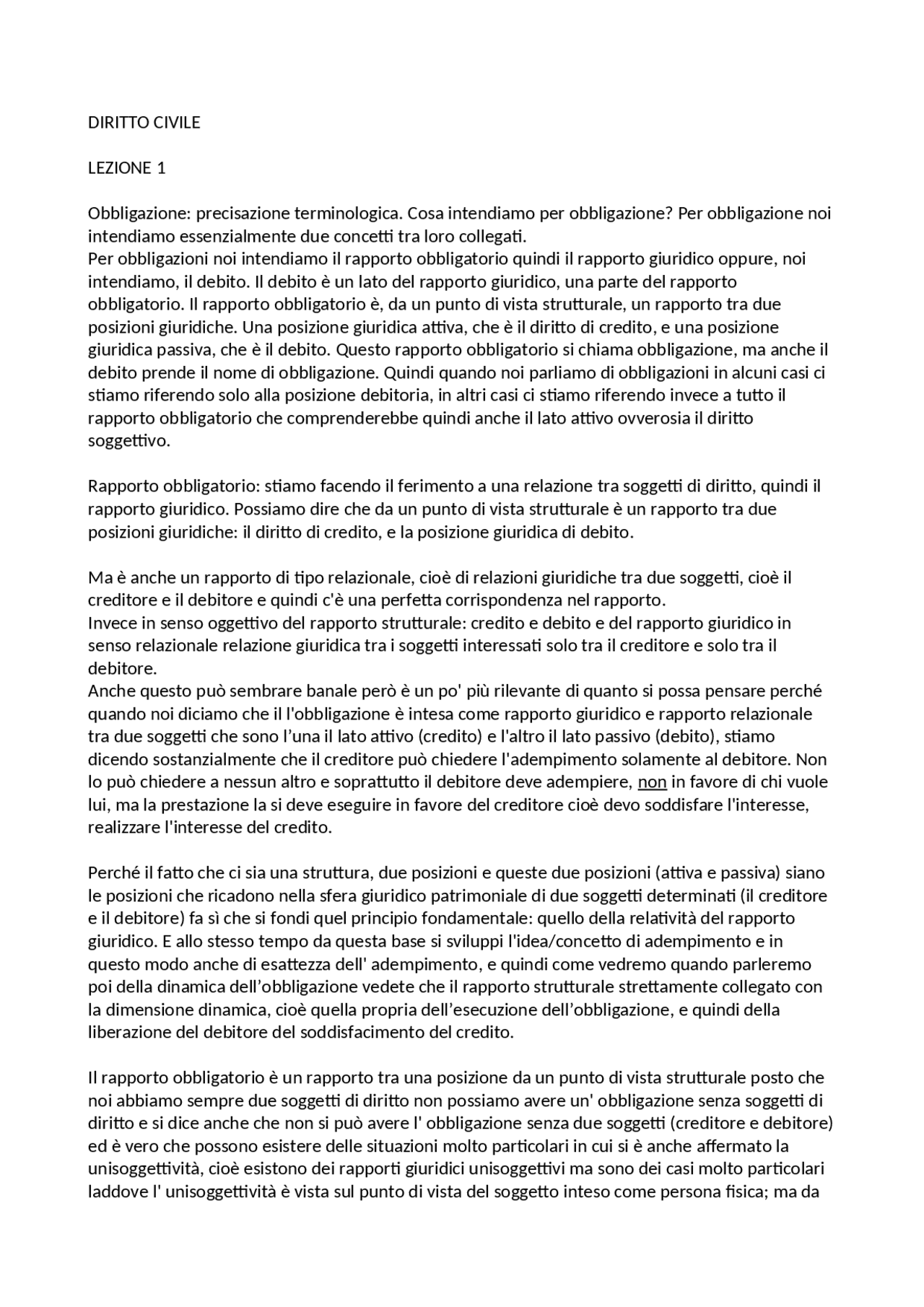 Appunti Diritto Civile Prof Uda Docsity
