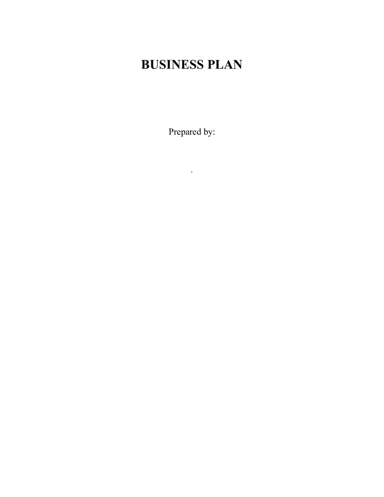 Business plan forms - Docsity