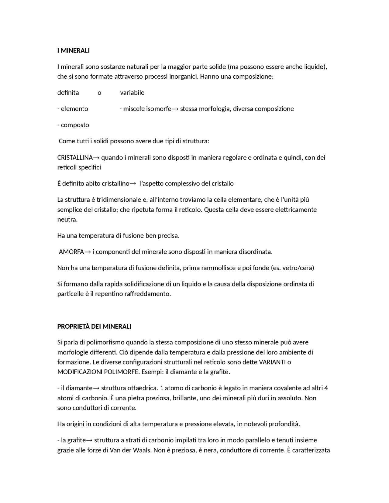 Minerali E Classificazione Docsity