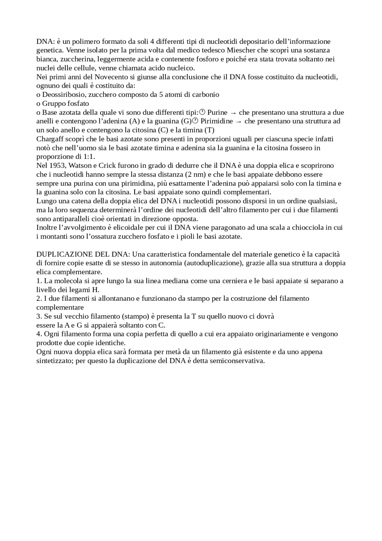 Duplicazione Del Dna Docsity