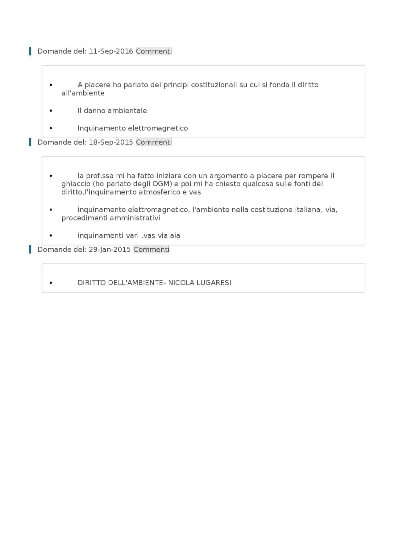 Diritto Dellambientedocx Domande Esame Tuscia Formulari Di Diritto