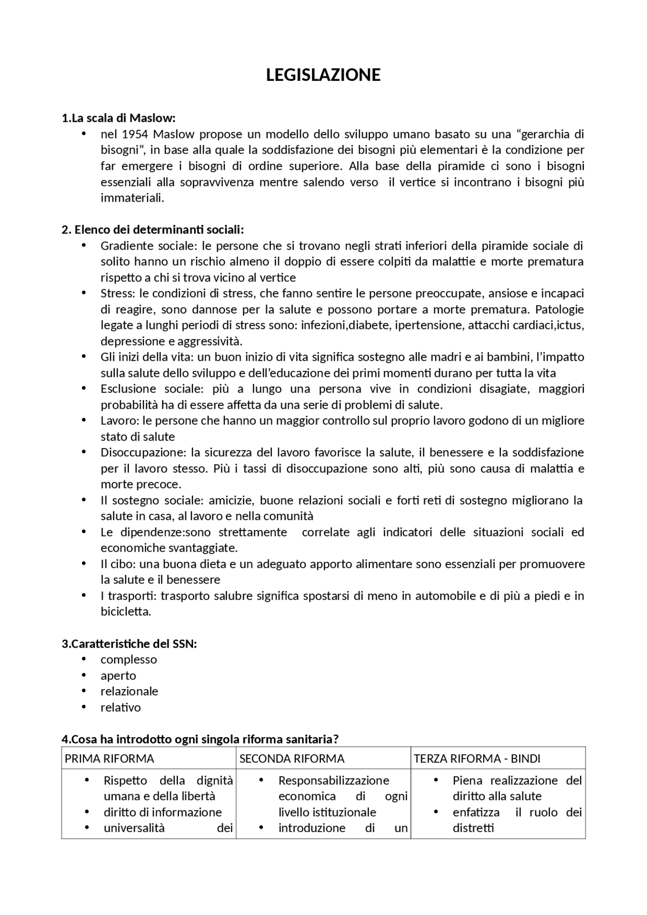 Domande Legislazione Sanitaria Docsity