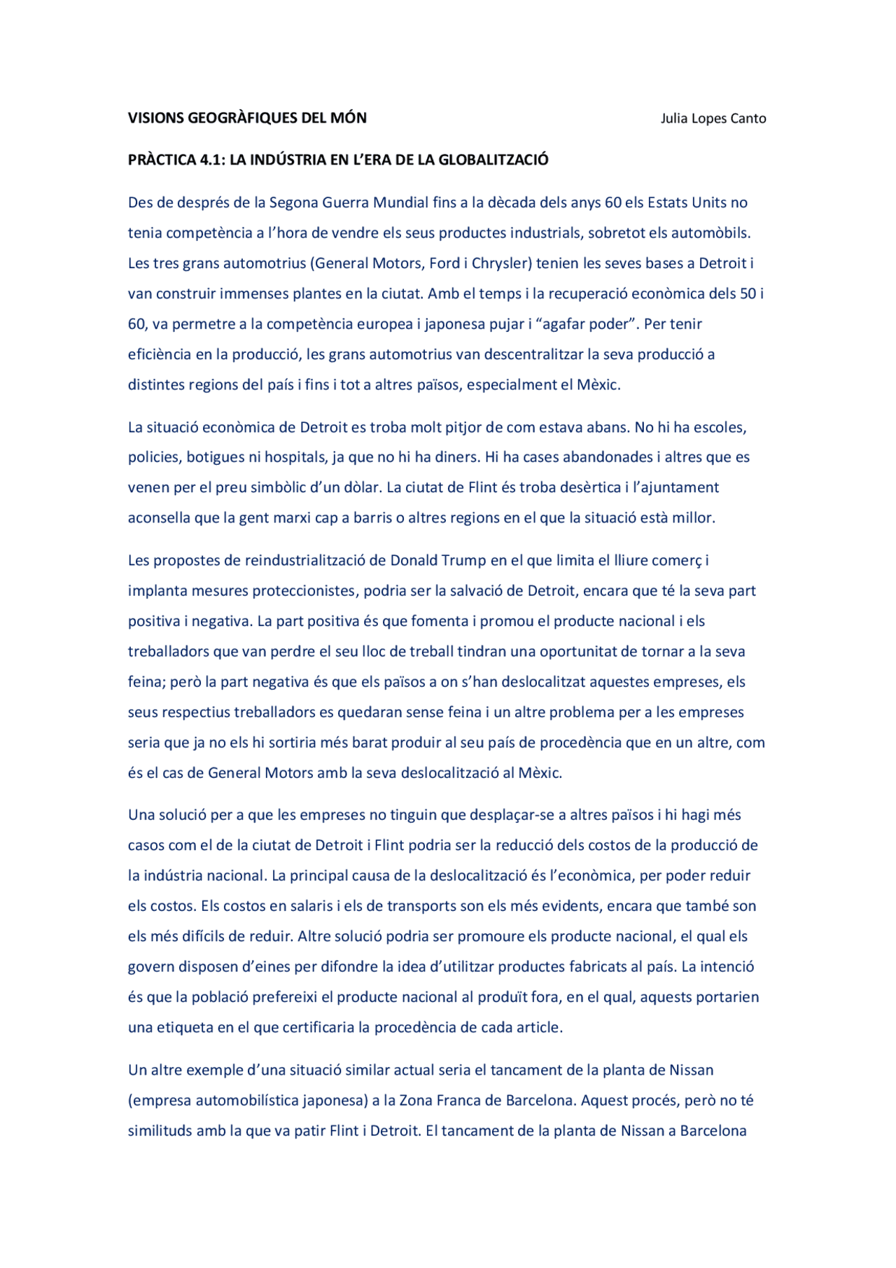 Pràctica 41 De Visions Geogràfiques Del Món Docsity