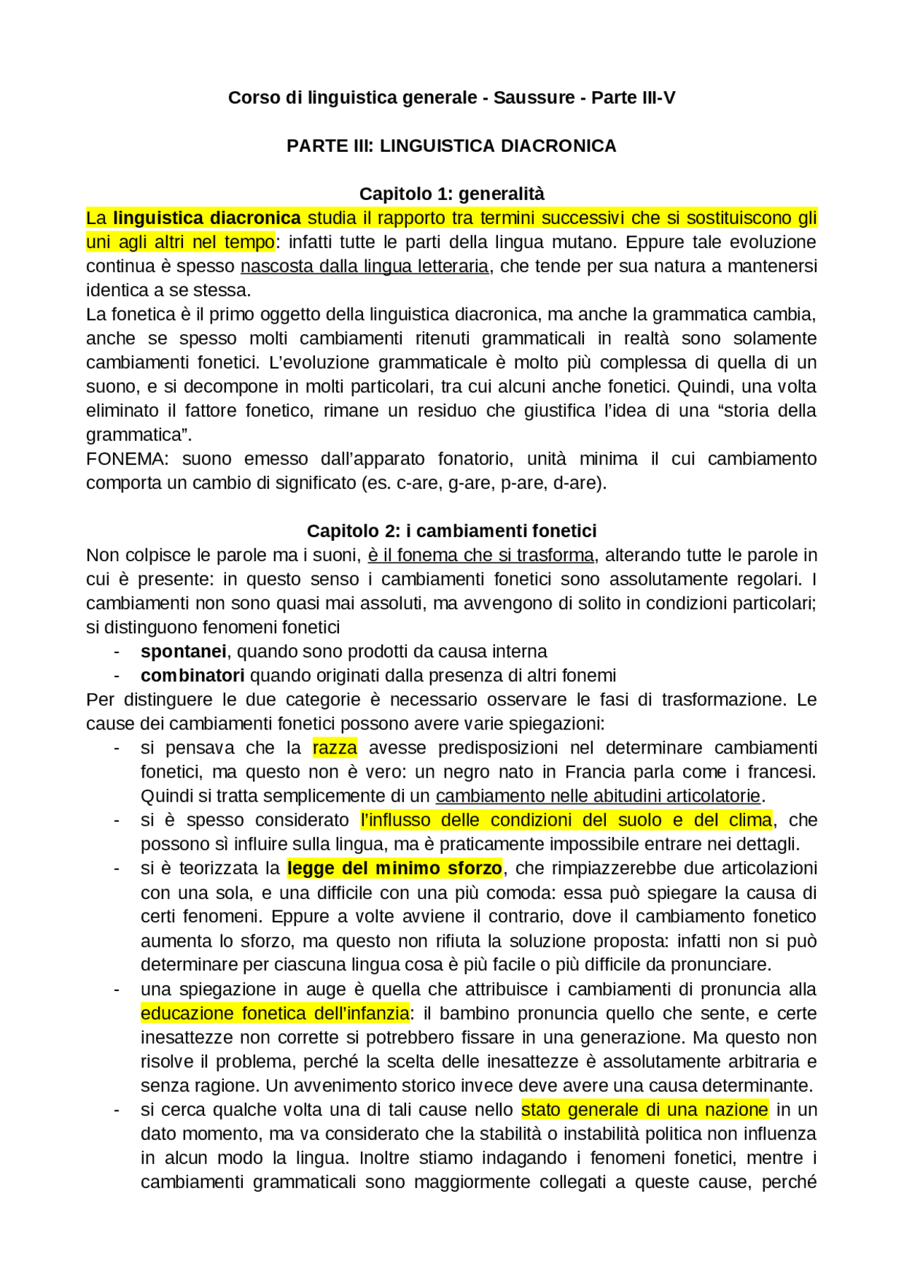 Appunti Di Linguistica Generale Appunti Di Linguistica Generale Docsity