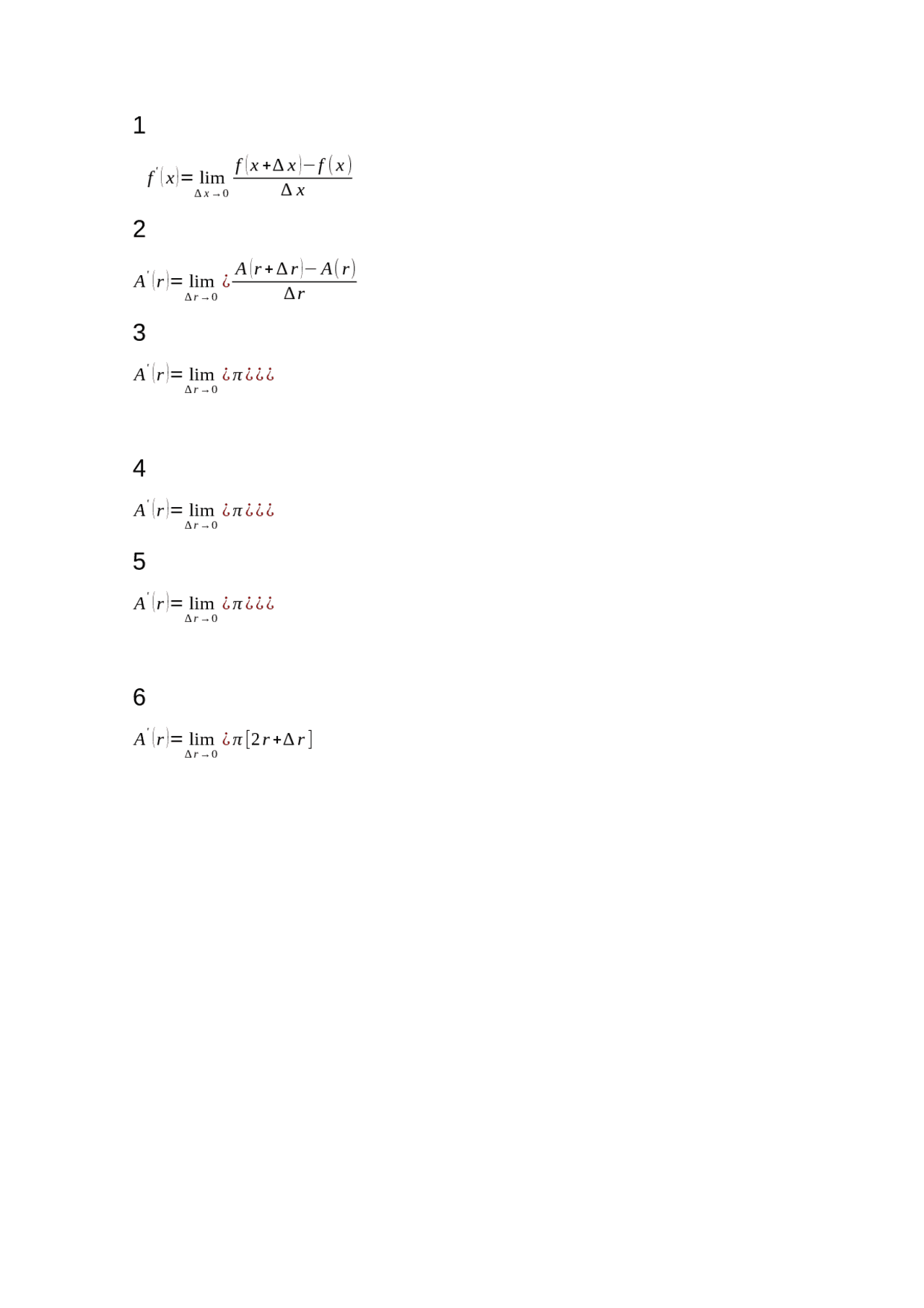 Formulas Sobre Derivadas Docsity