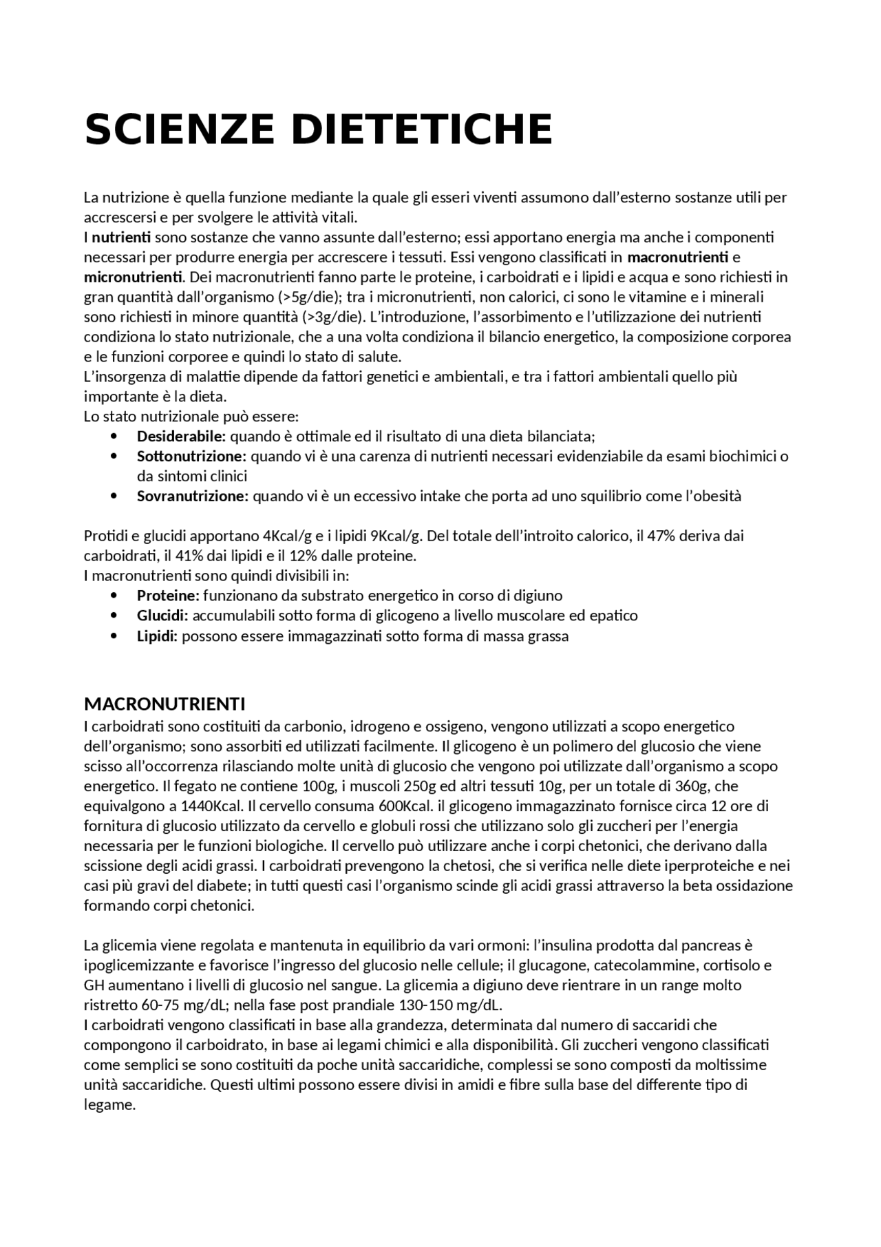 Scienze Dieteticheend Docsity