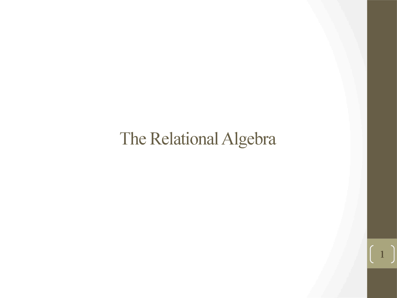 Database Relational Algebra Docsity