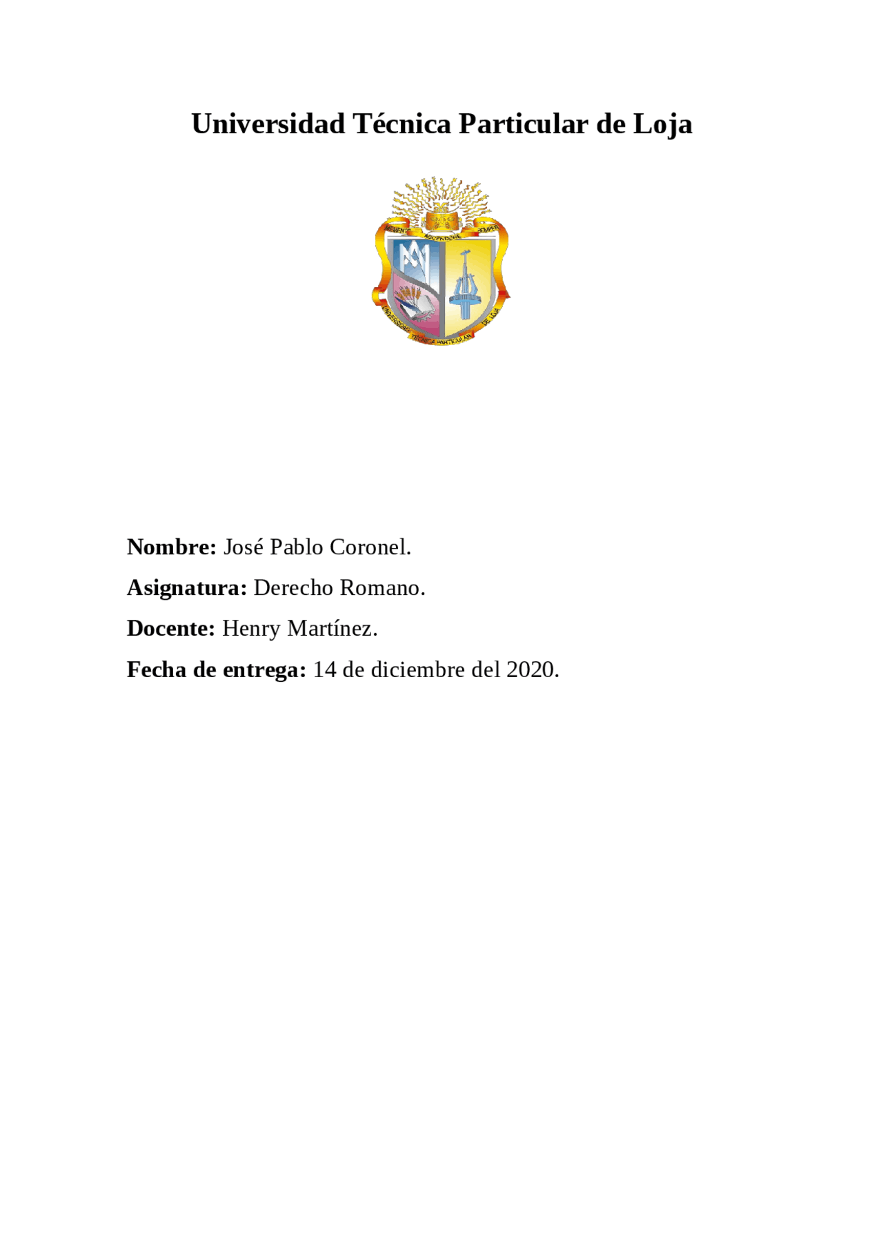 Derecho Romano 1 Ciclo Docsity