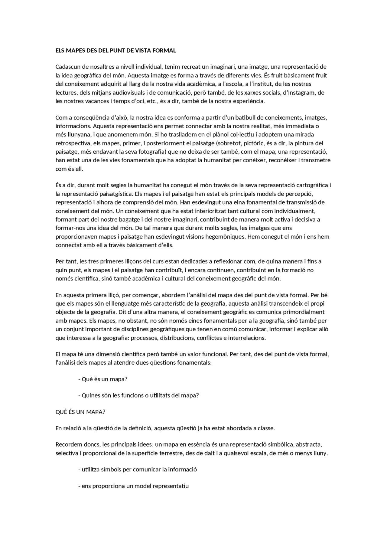 Visions Gegràfiques Del Món Docsity