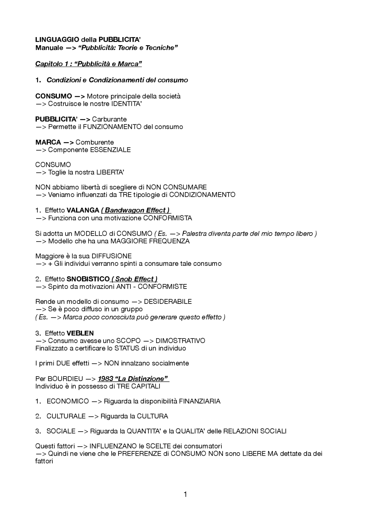 Riassunto Manuale Pubblicità Teorie E Tecniche Docsity