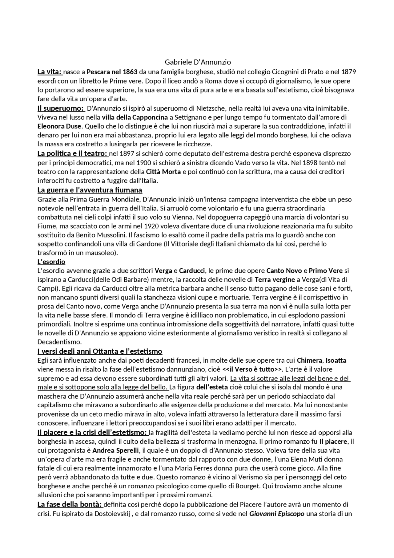 Appunti Italiano Per Esame Docsity