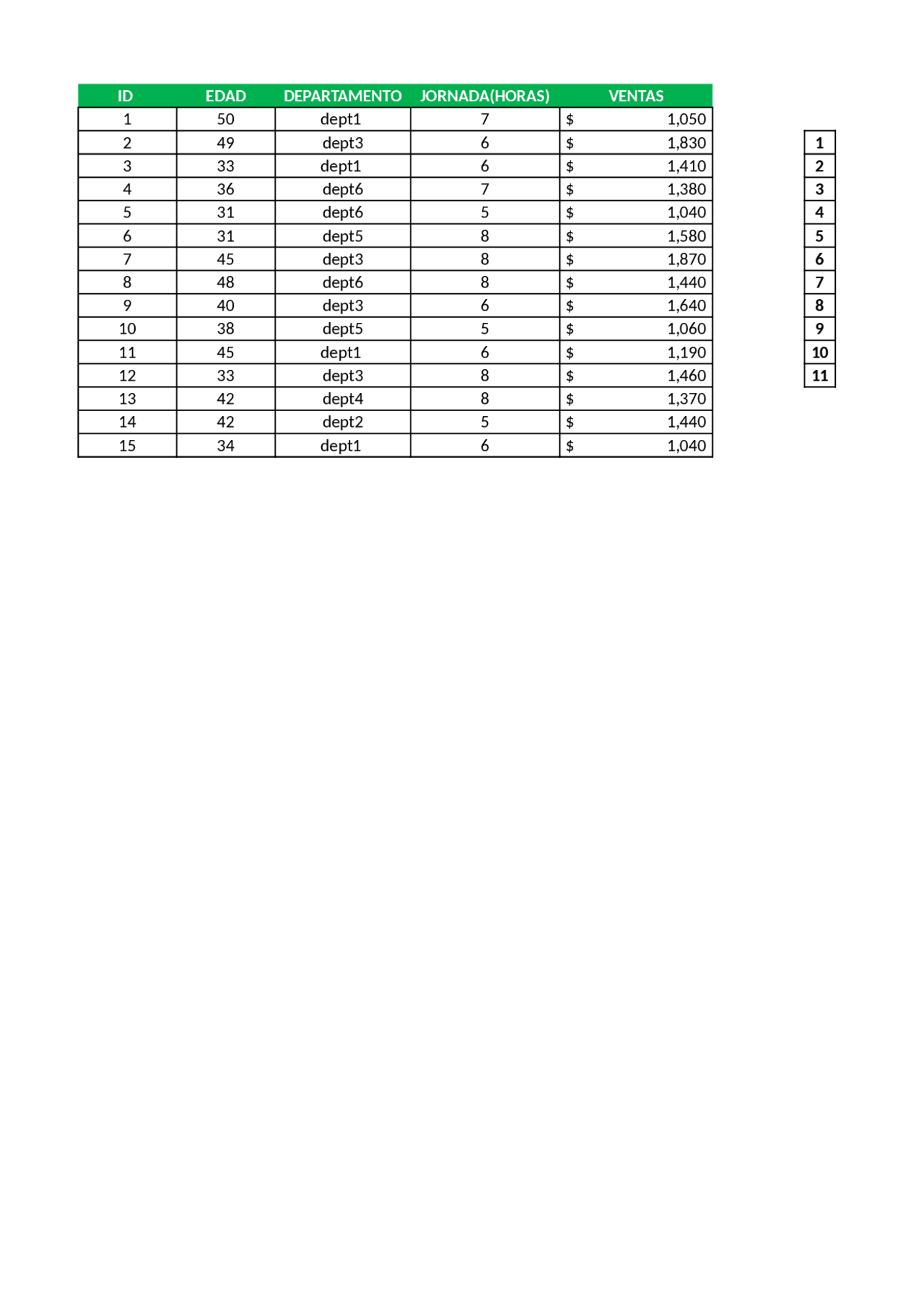 Ejercicios de excel basico 3 - Docsity