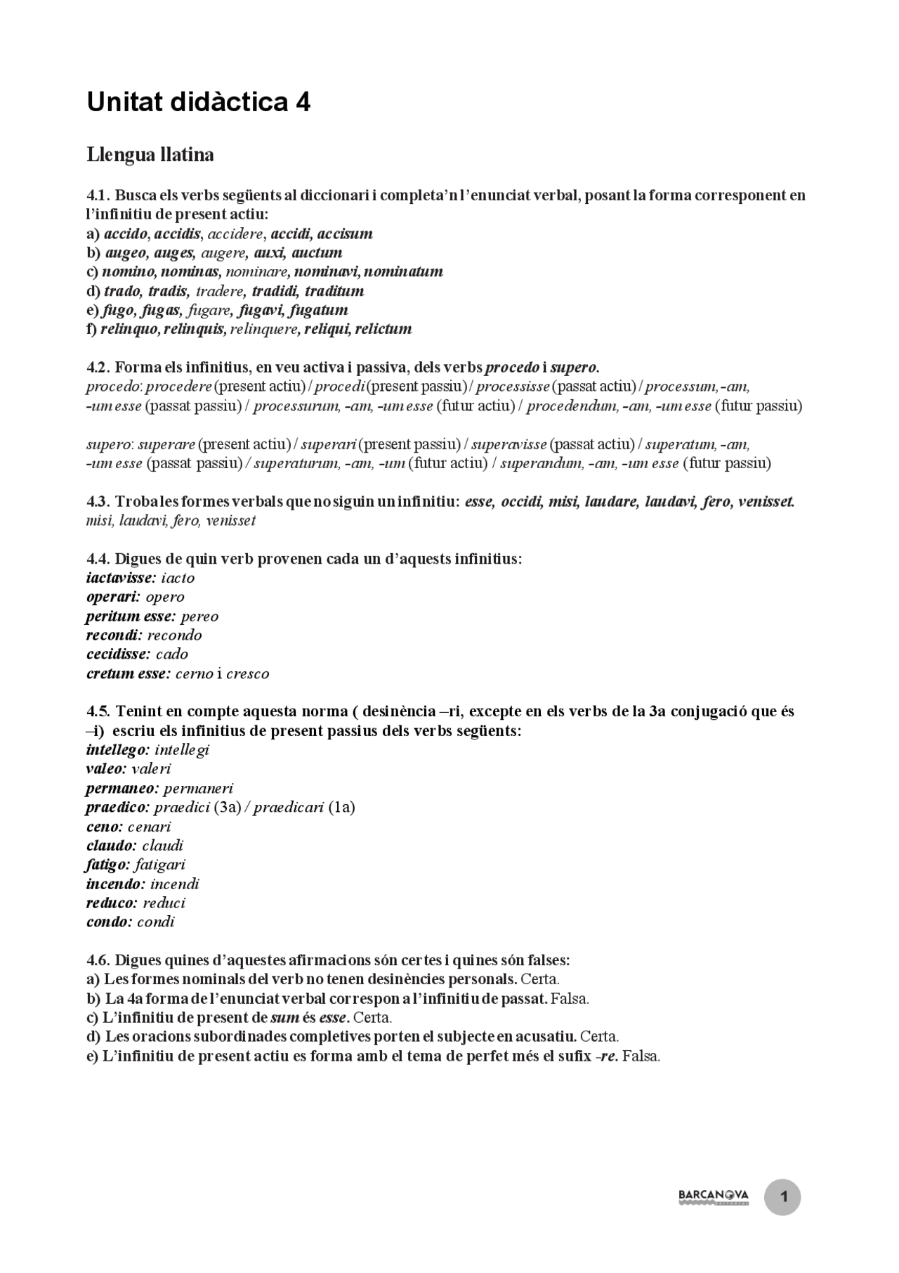Llatí 2 Batx Tema 4 Docsity