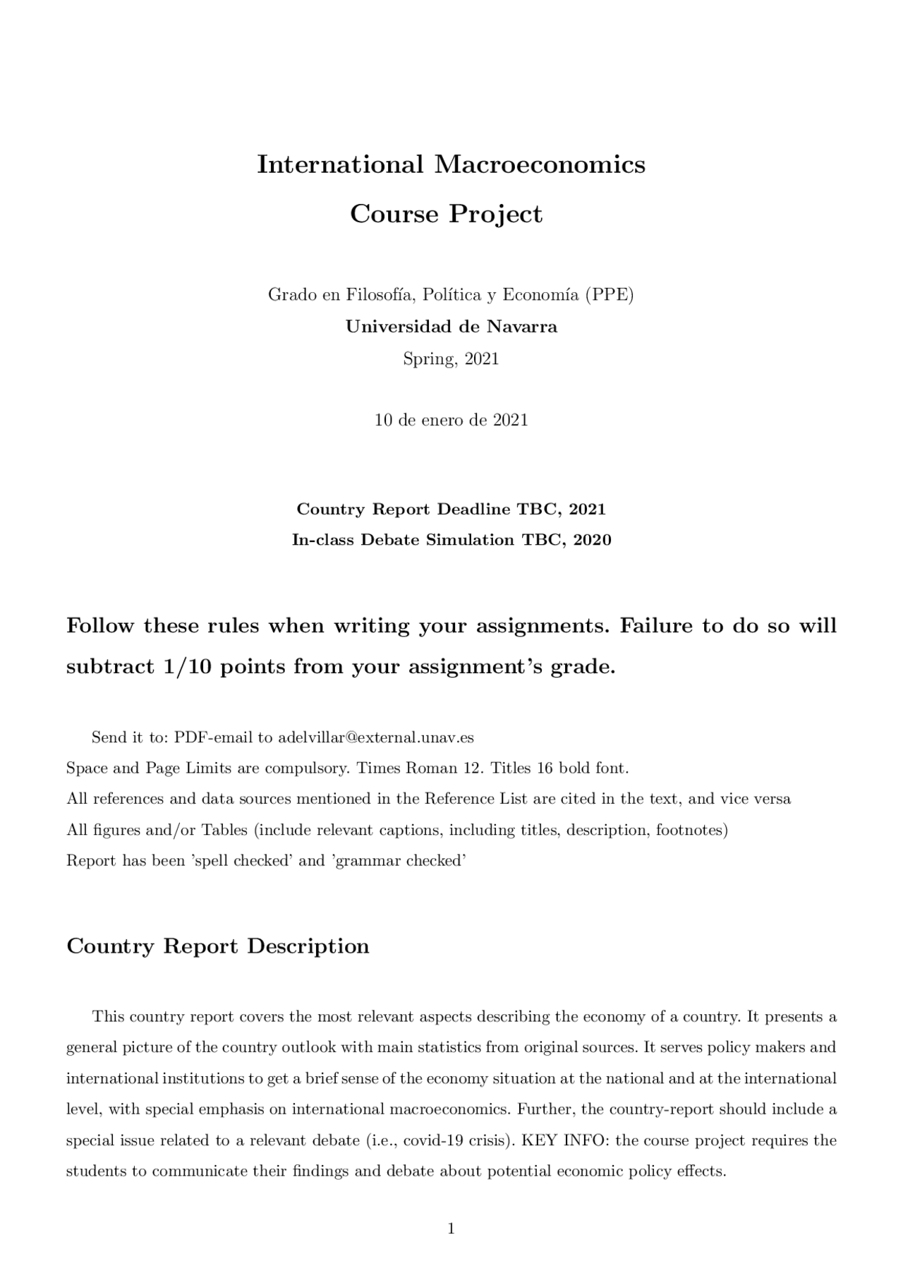 Economic guidelines - Docsity