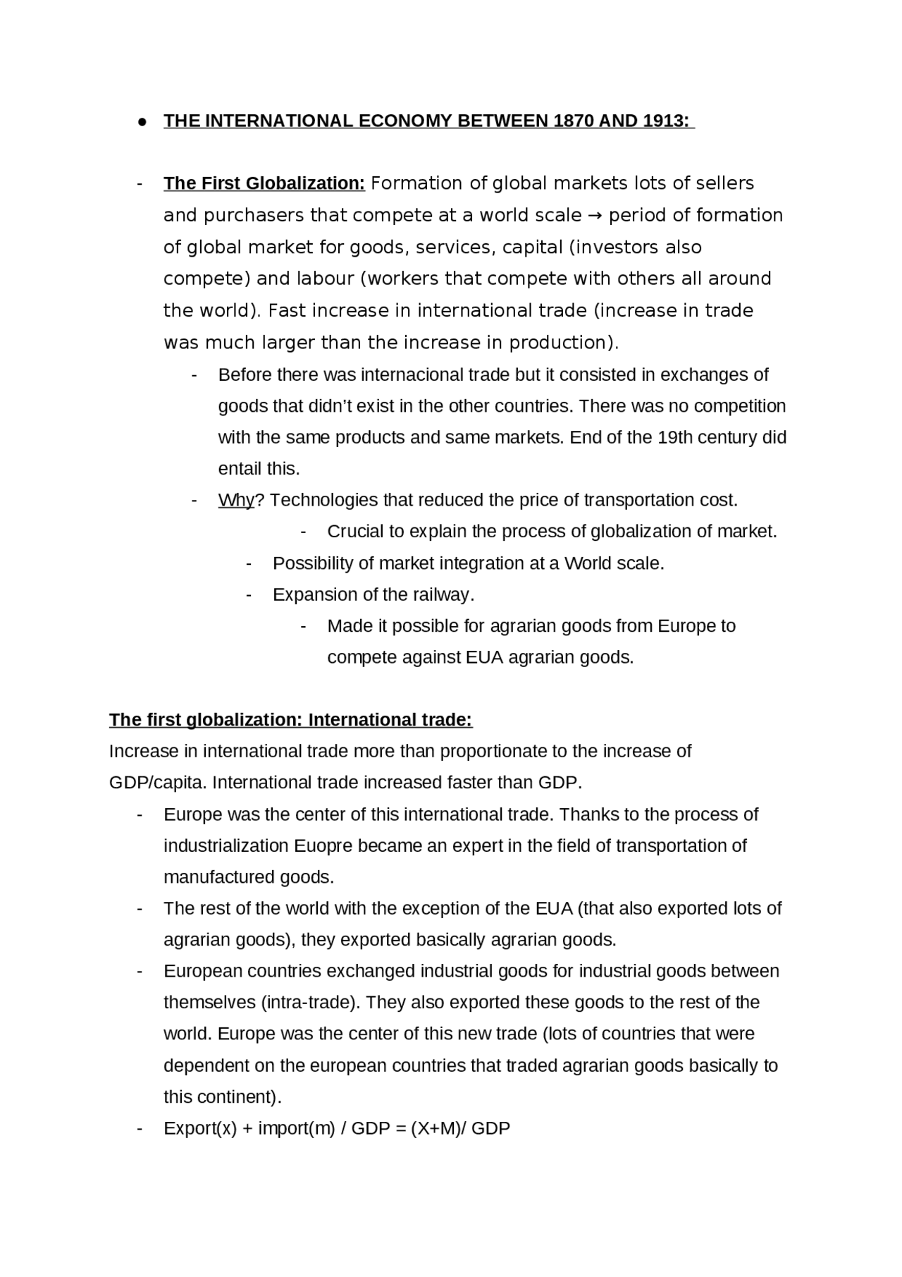 Lesson 2 World Economic History - Docsity