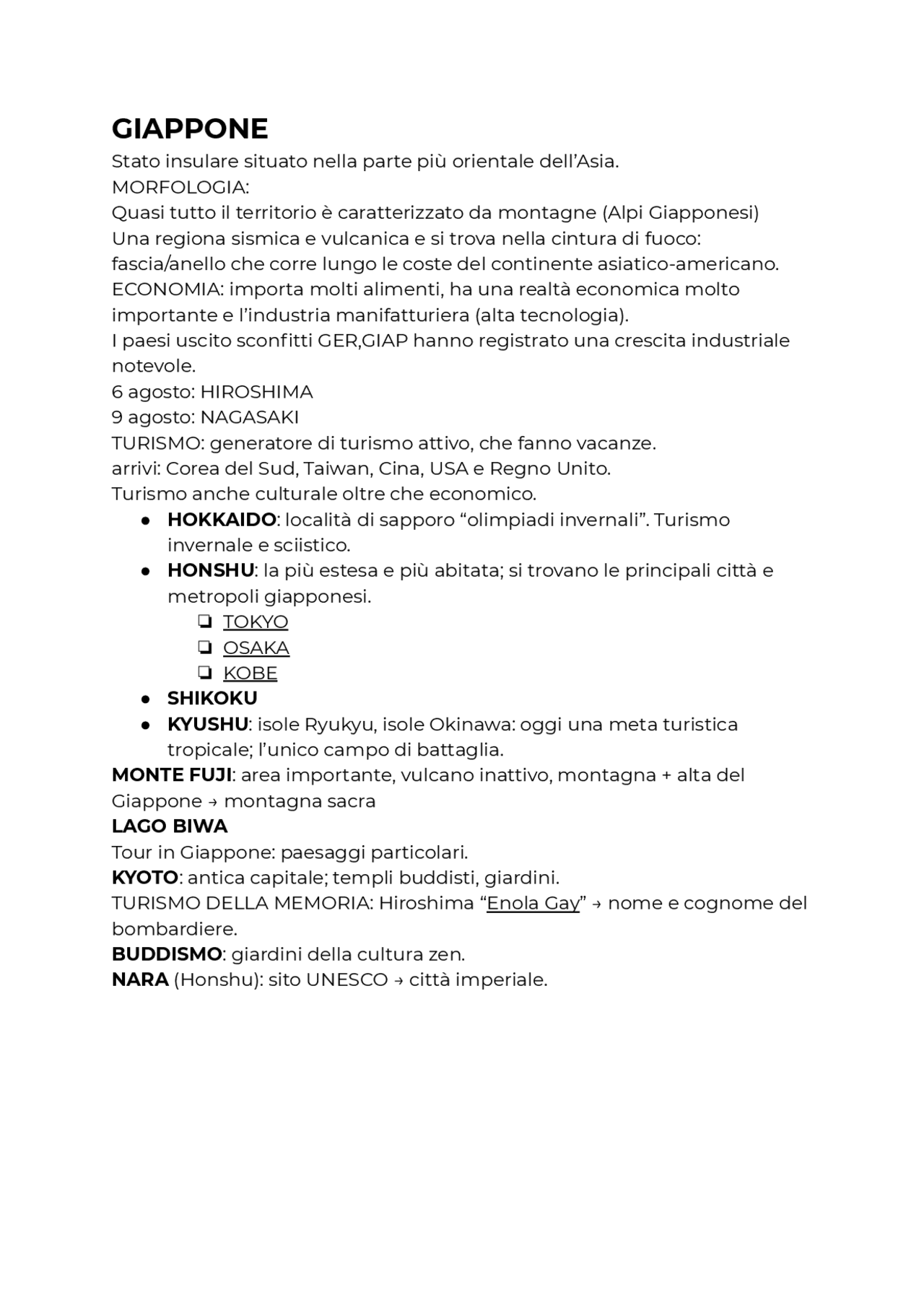 Il Giappone Geografia Docsity