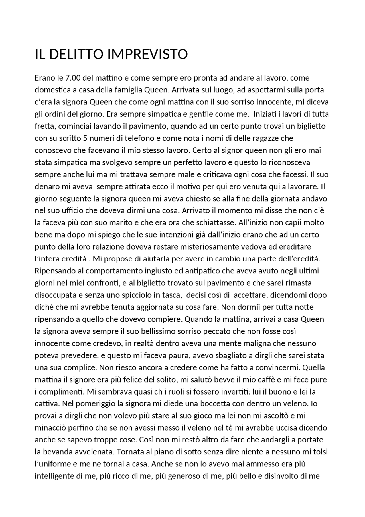 Racconto narrativo ! | Appunti di Italiano | Docsity