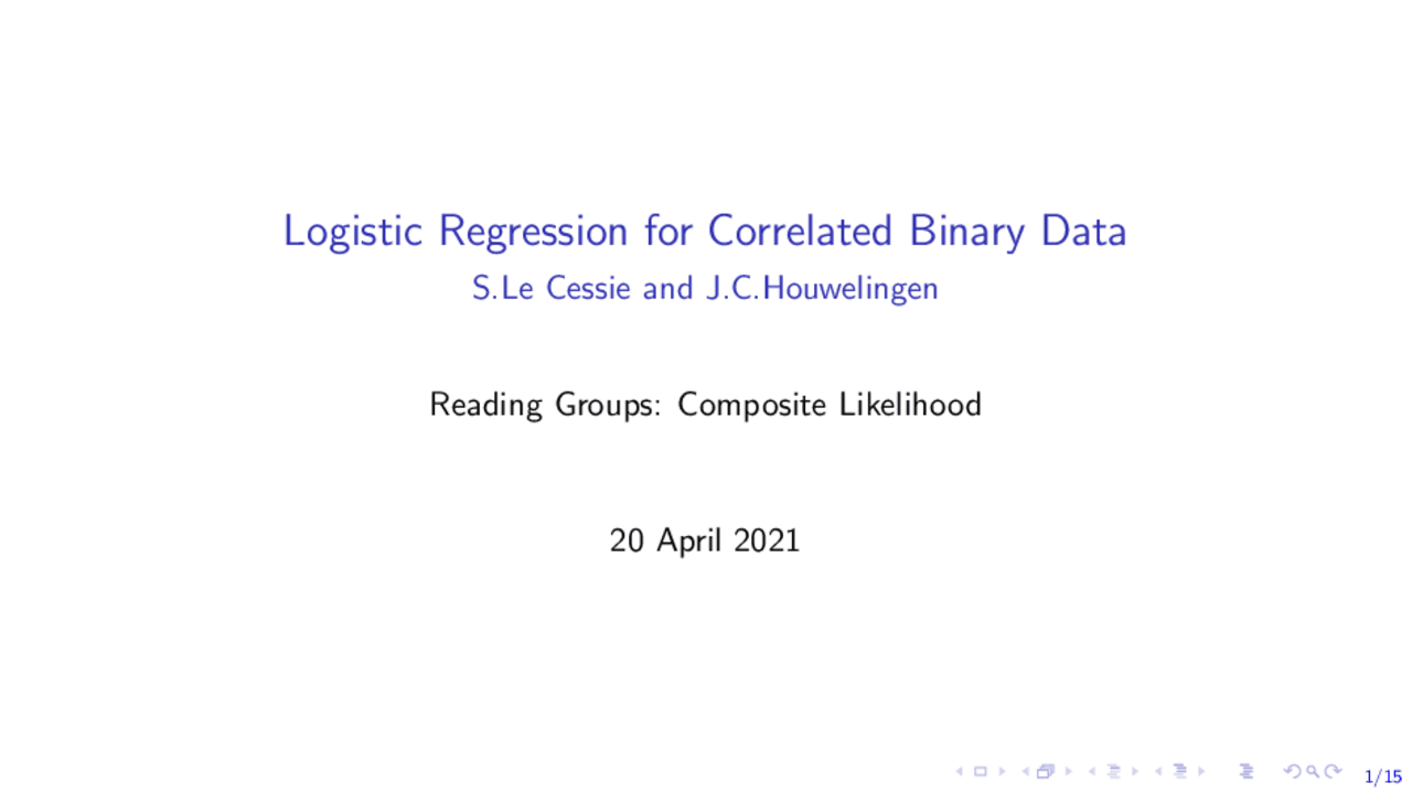 Logistic Regression For Bivariate Data Docsity