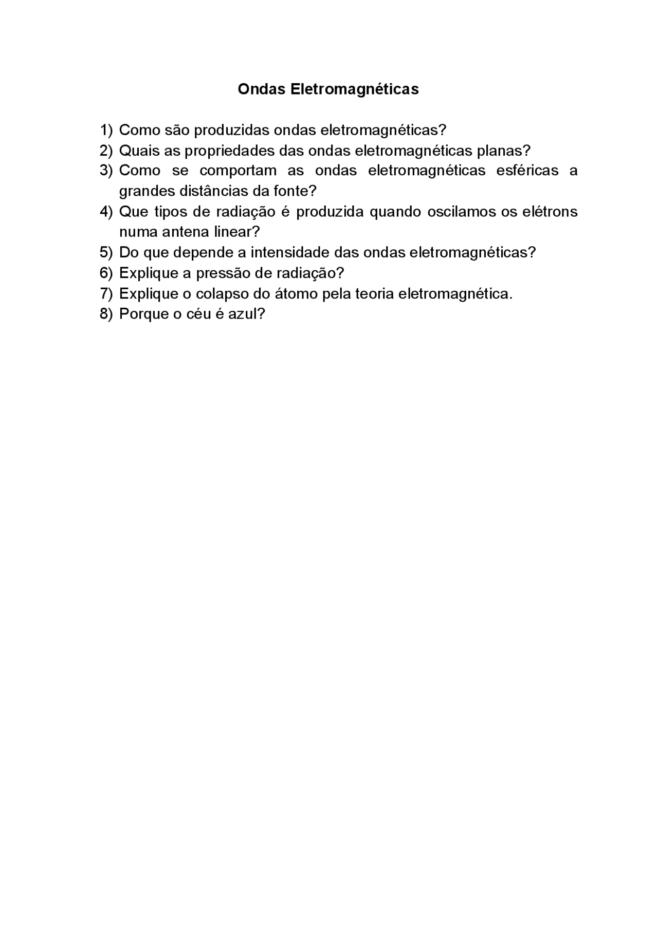 Exercícios Sobre Ondulatória Continuação 4 Docsity