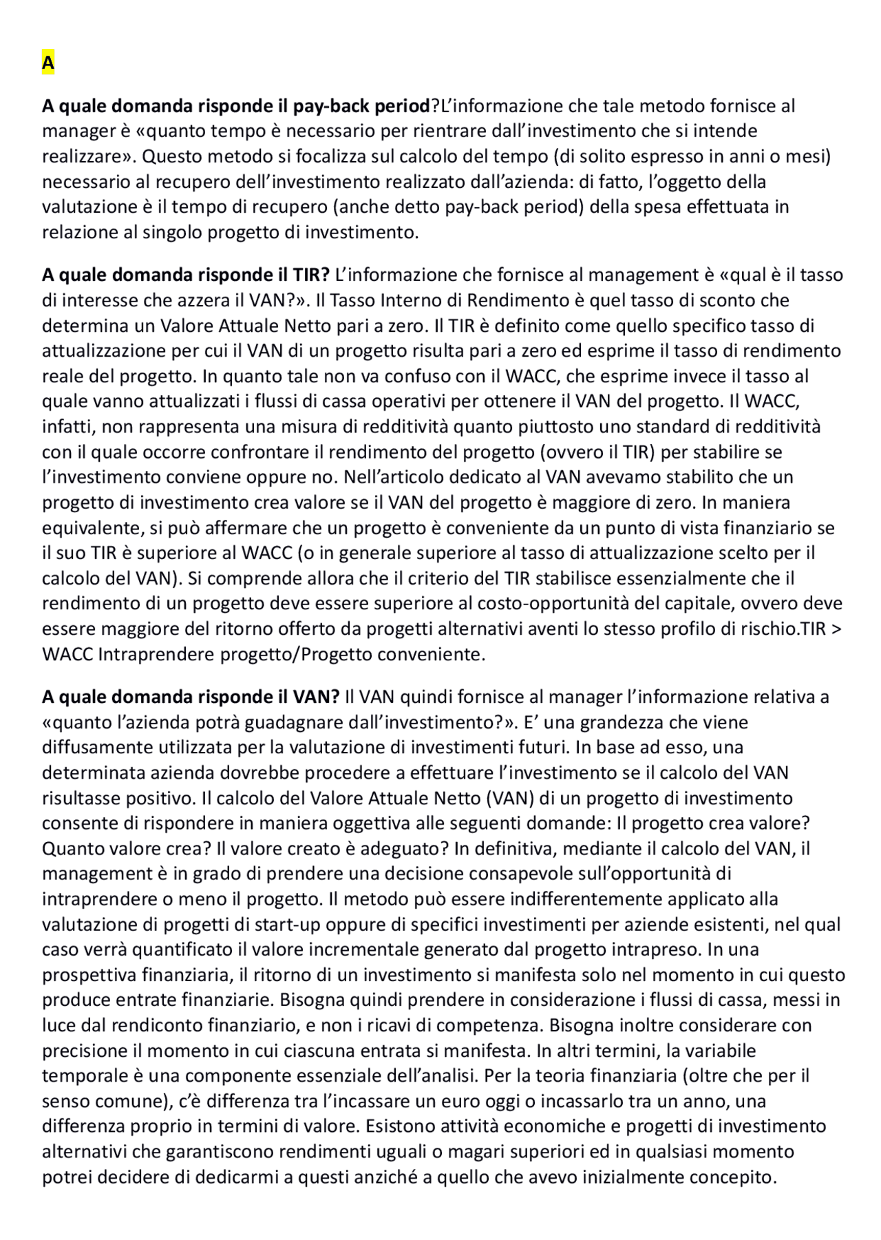 Paniere Di Programmazione E Controllo Domande Aperte Ecampus Docsity