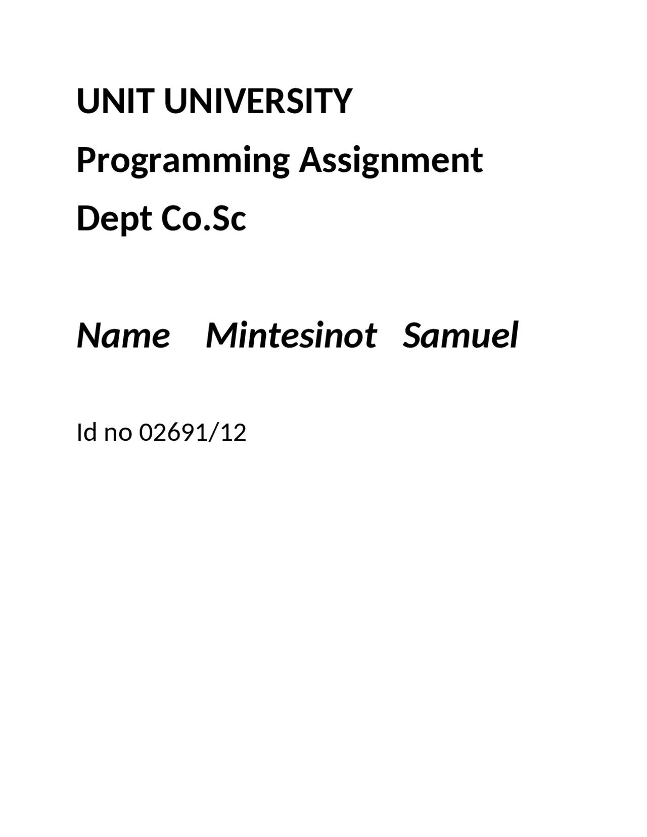 Programming Languages Docsity