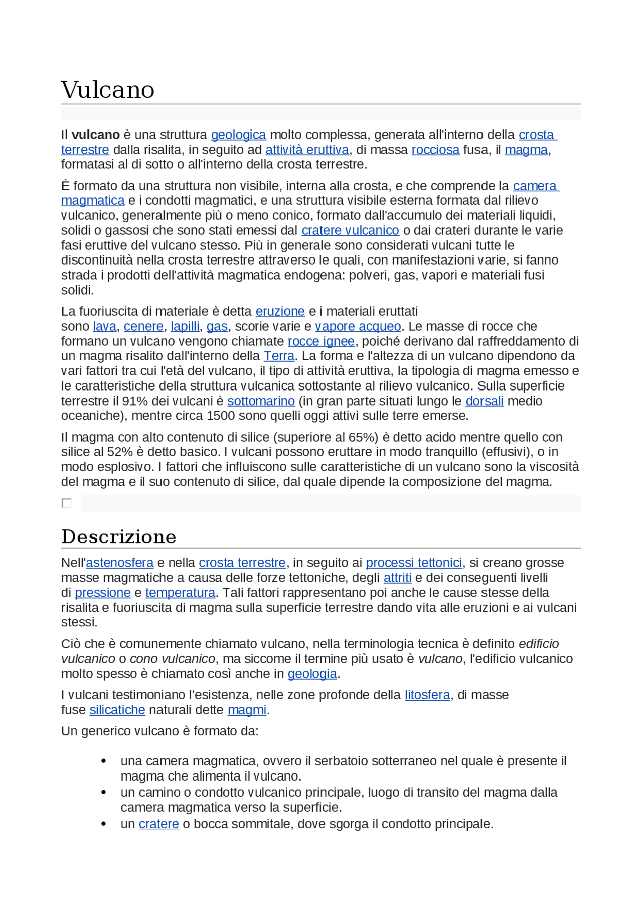 Vulcani E Eruzioni Vulcaniche Lecture Notes Earth Science Docsity