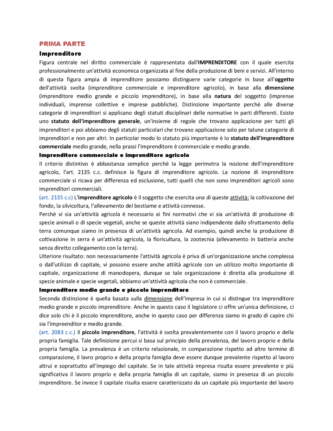 Riassunto Di Diritto Commerciale Docsity