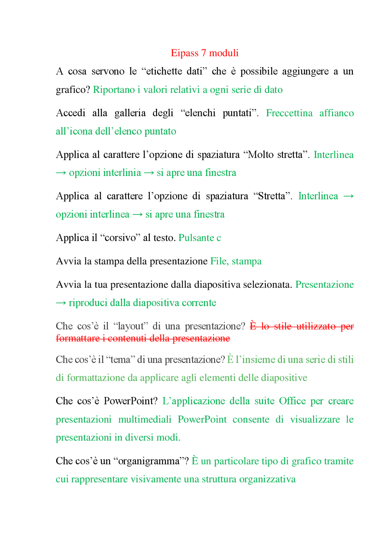 EIPASS 7 MODULO 2021 - Docsity