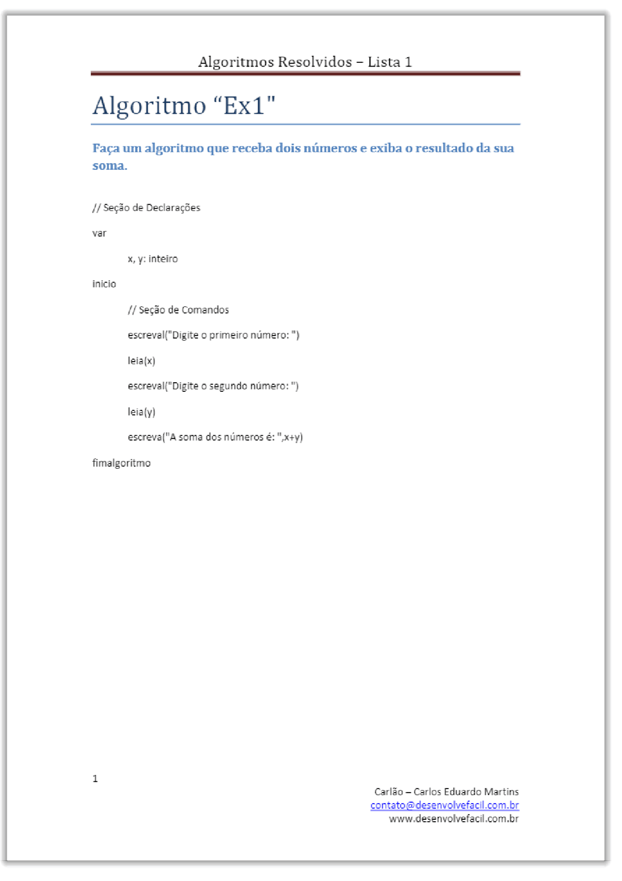 Exercícios Resolvidos Visual G Exercícios Programação Em Windows