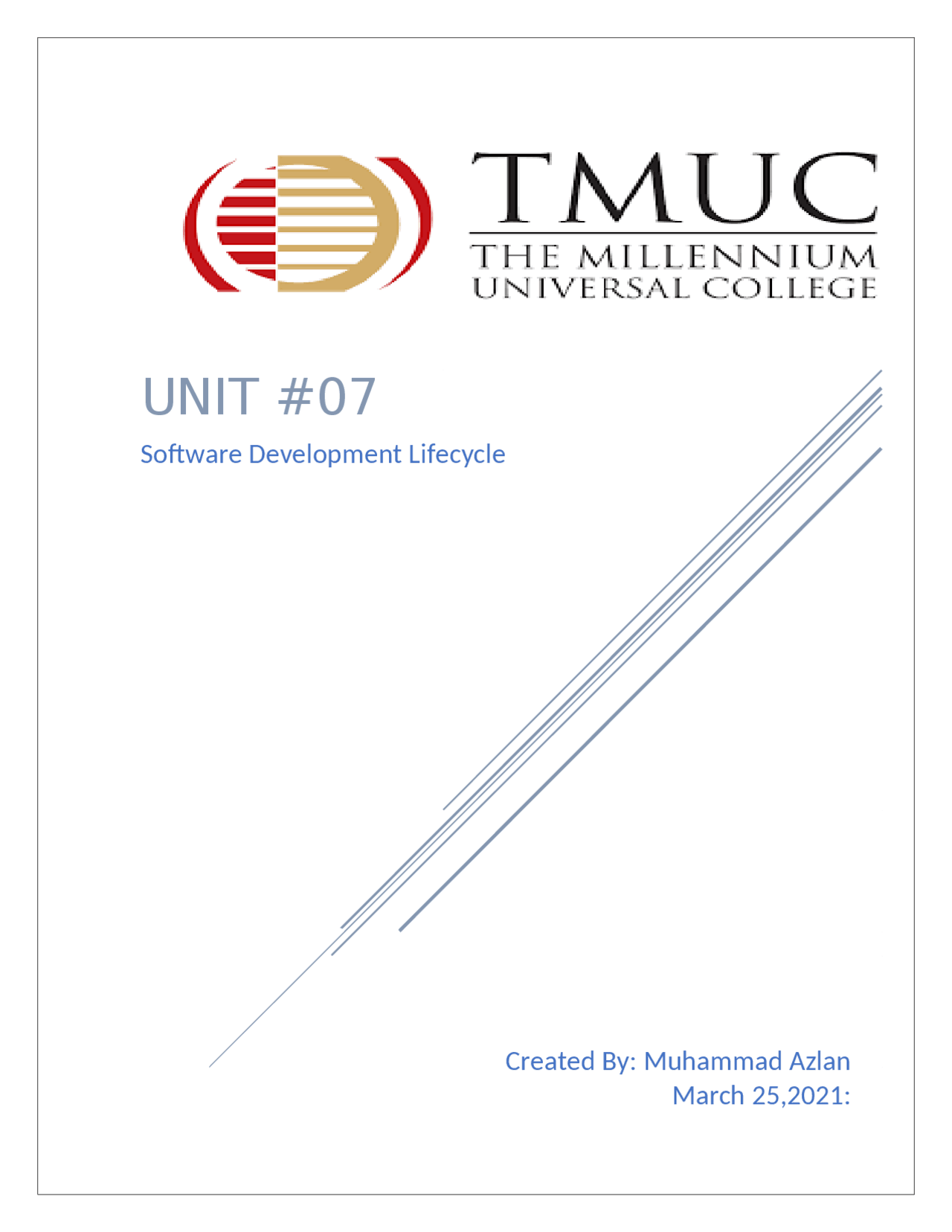 Software Development Lifecycle Docsity