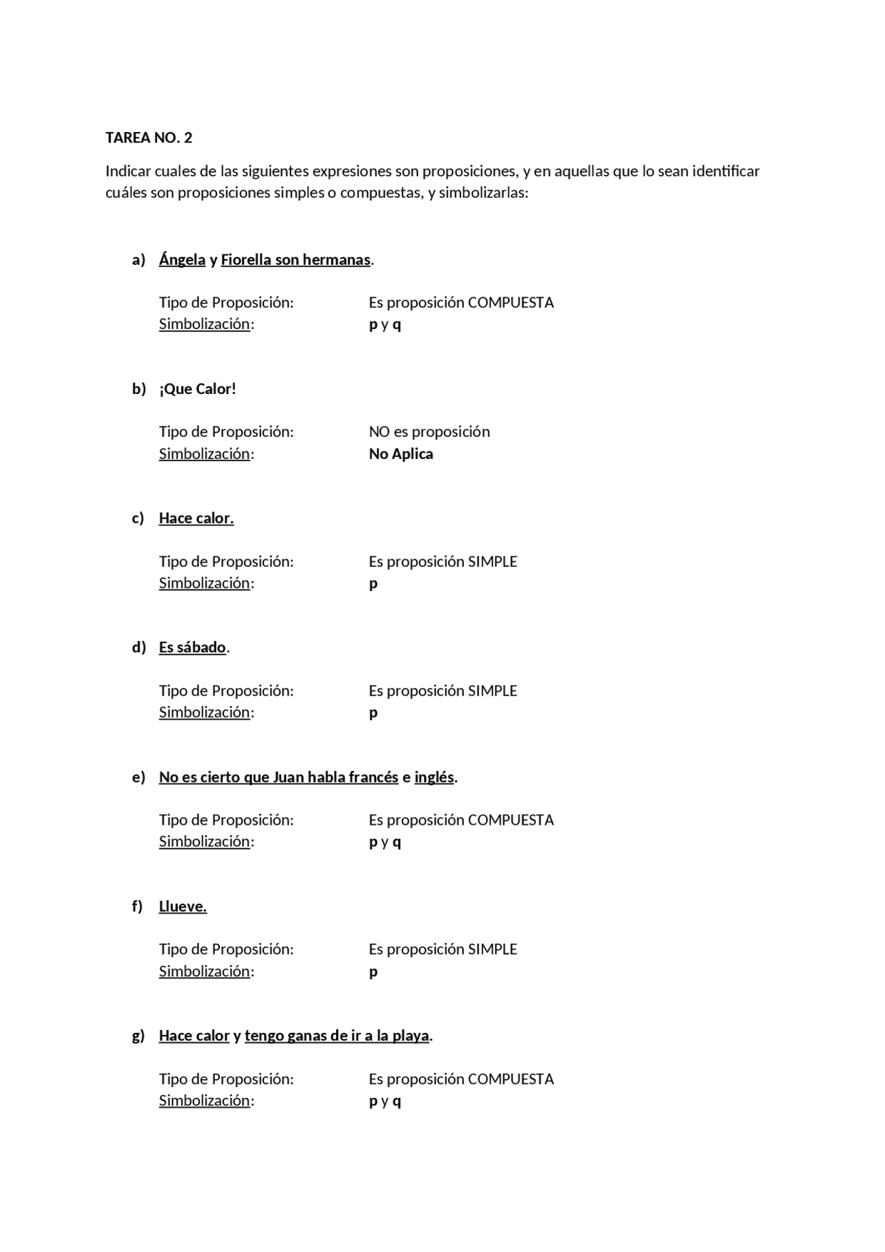 Proposiciones Simples y Compuestas - Docsity