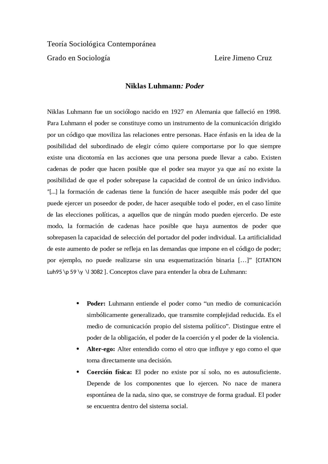 Comentario Poder Niklas Luhmann Docsity