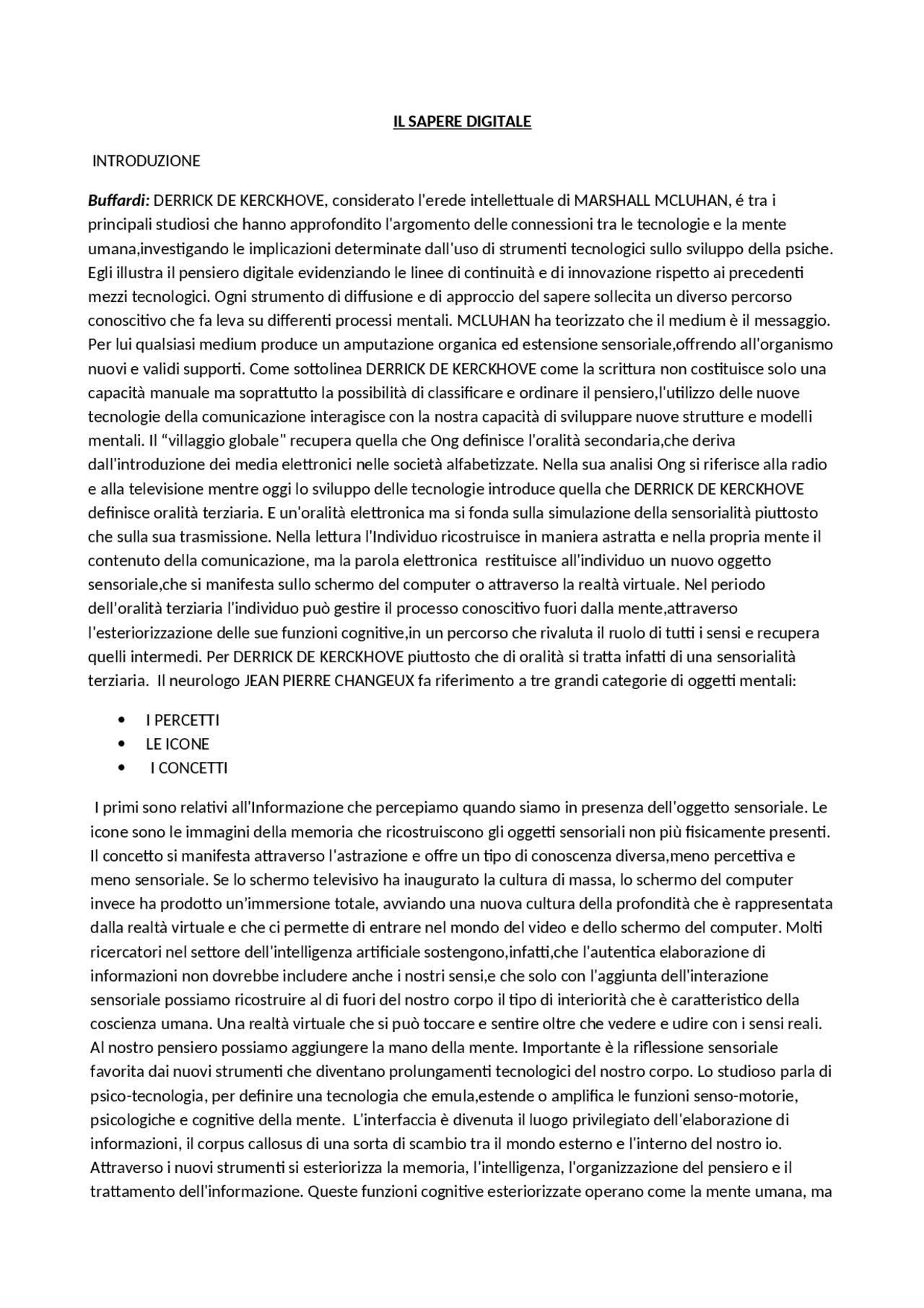 Riassunto Il Sapere Digitale Docsity