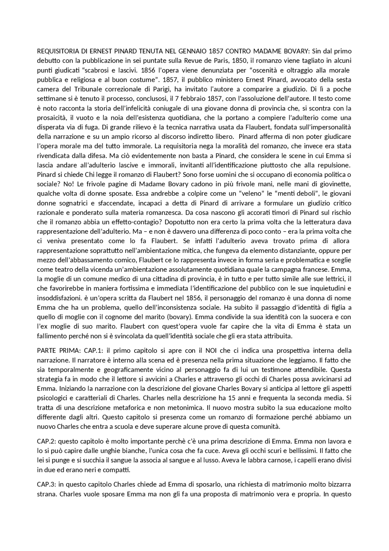 Esame Letteratura Francese Docsity