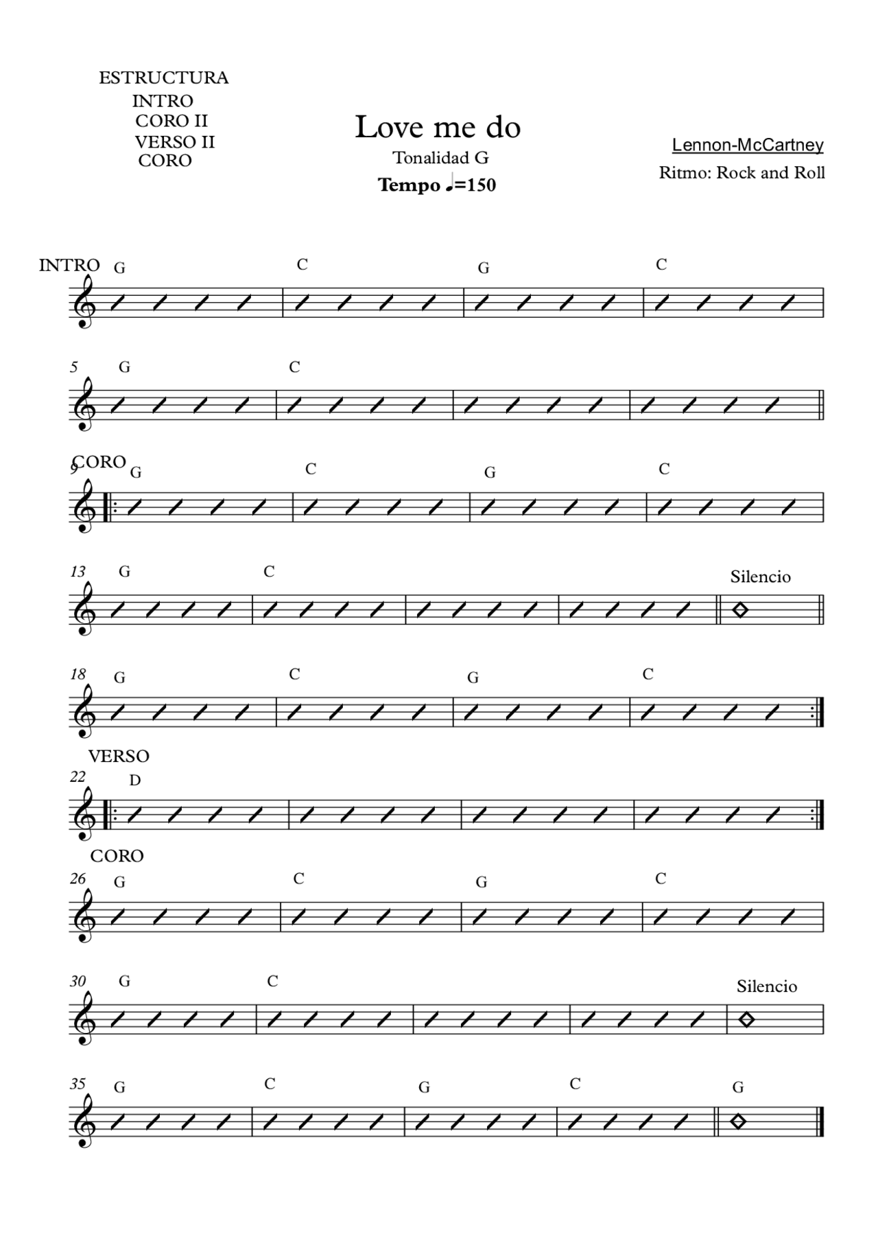 Partitura Love me do. - Docsity