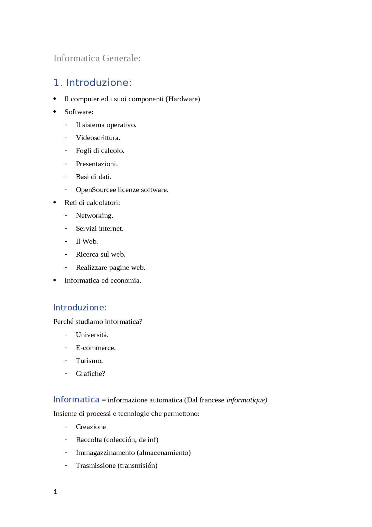Appunti De Informatica Generale Docsity