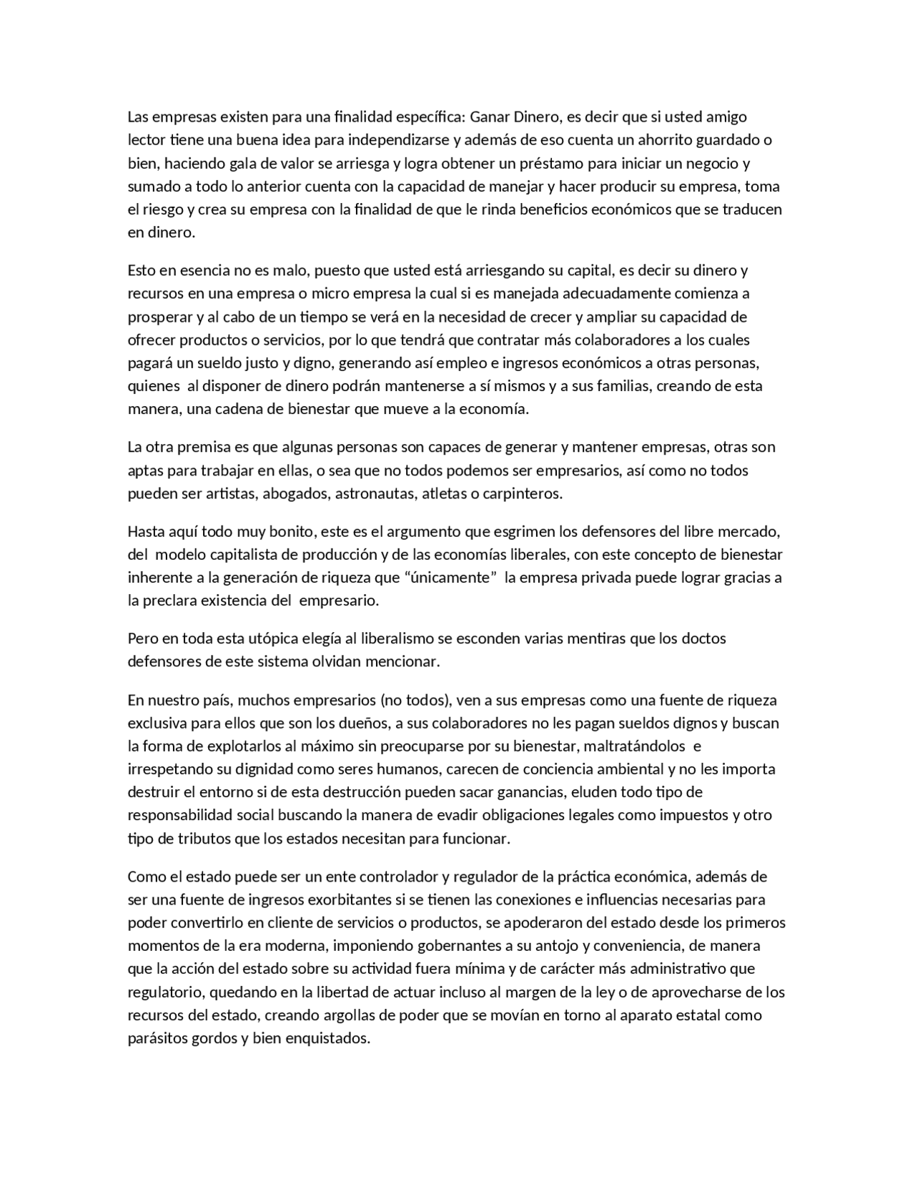 La finalidad de las empresas - Docsity