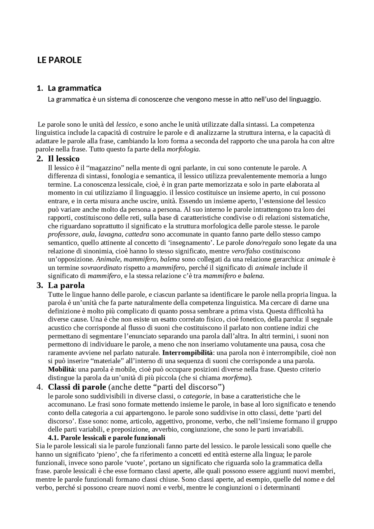 Appunti Linguistica Generale Docsity