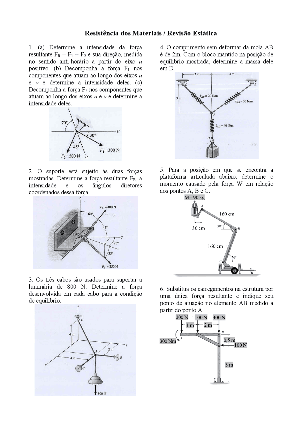 Revisão De Estática 1 Docsity