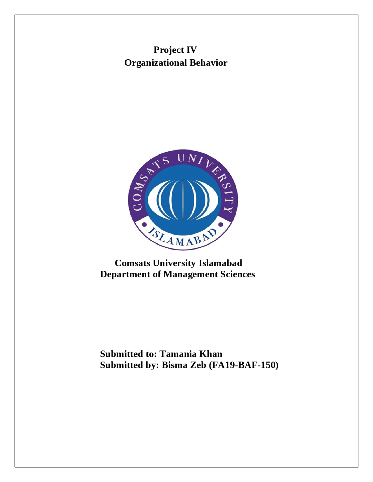 Organizational Behaviour Docsity